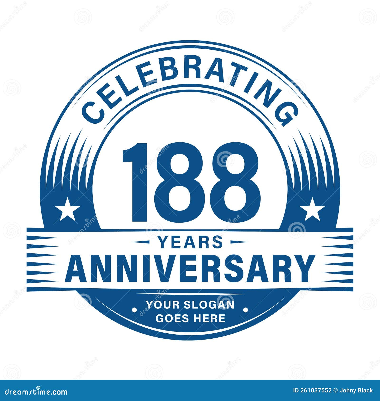 188 Years Anniversary Celebration Design Template. 188th Logo Vector ...