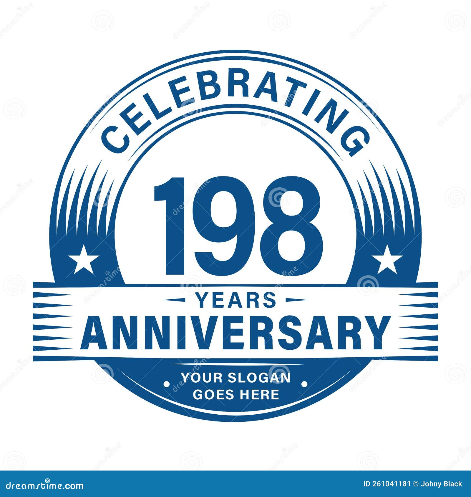 198 Years Anniversary Celebration Design Template. 198th Logo Vector ...