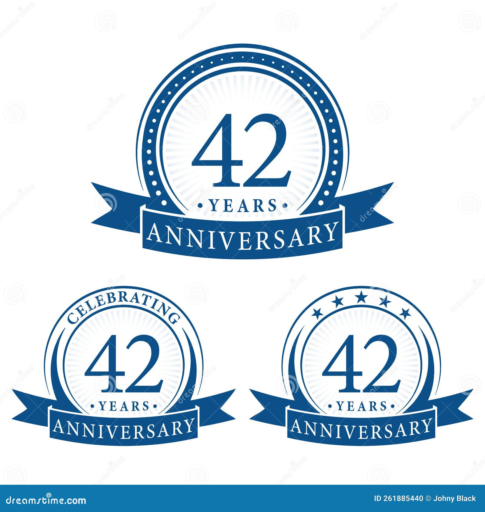 42 Years Anniversary Celebration Logotype. 42nd Anniversary Logo ...