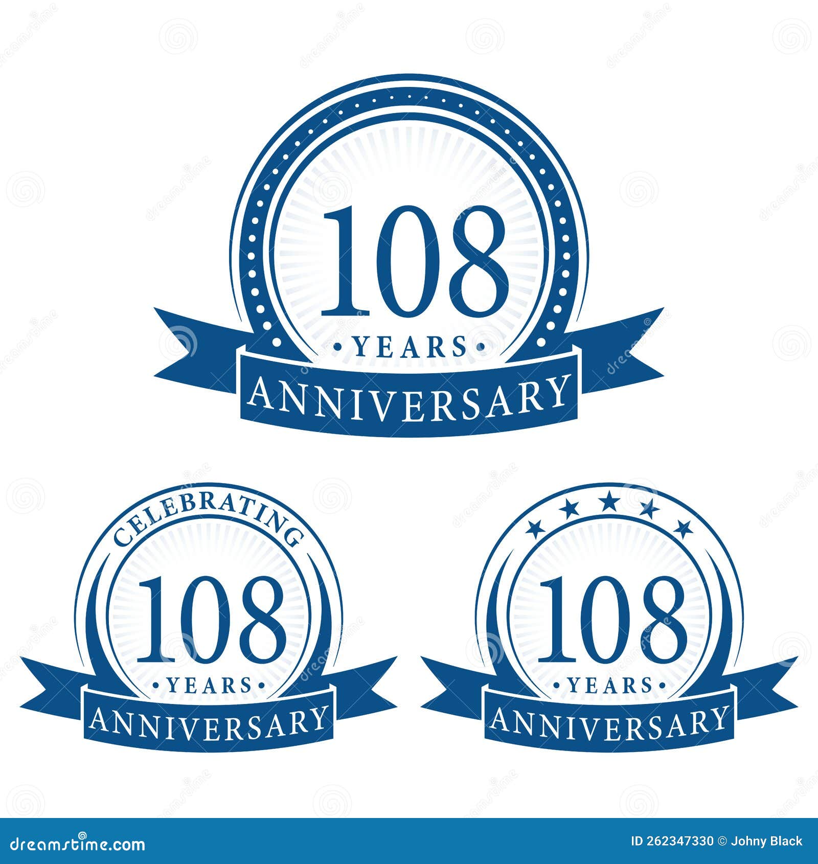 108 Years Anniversary Celebration Logotype. 108th Anniversary Logo ...