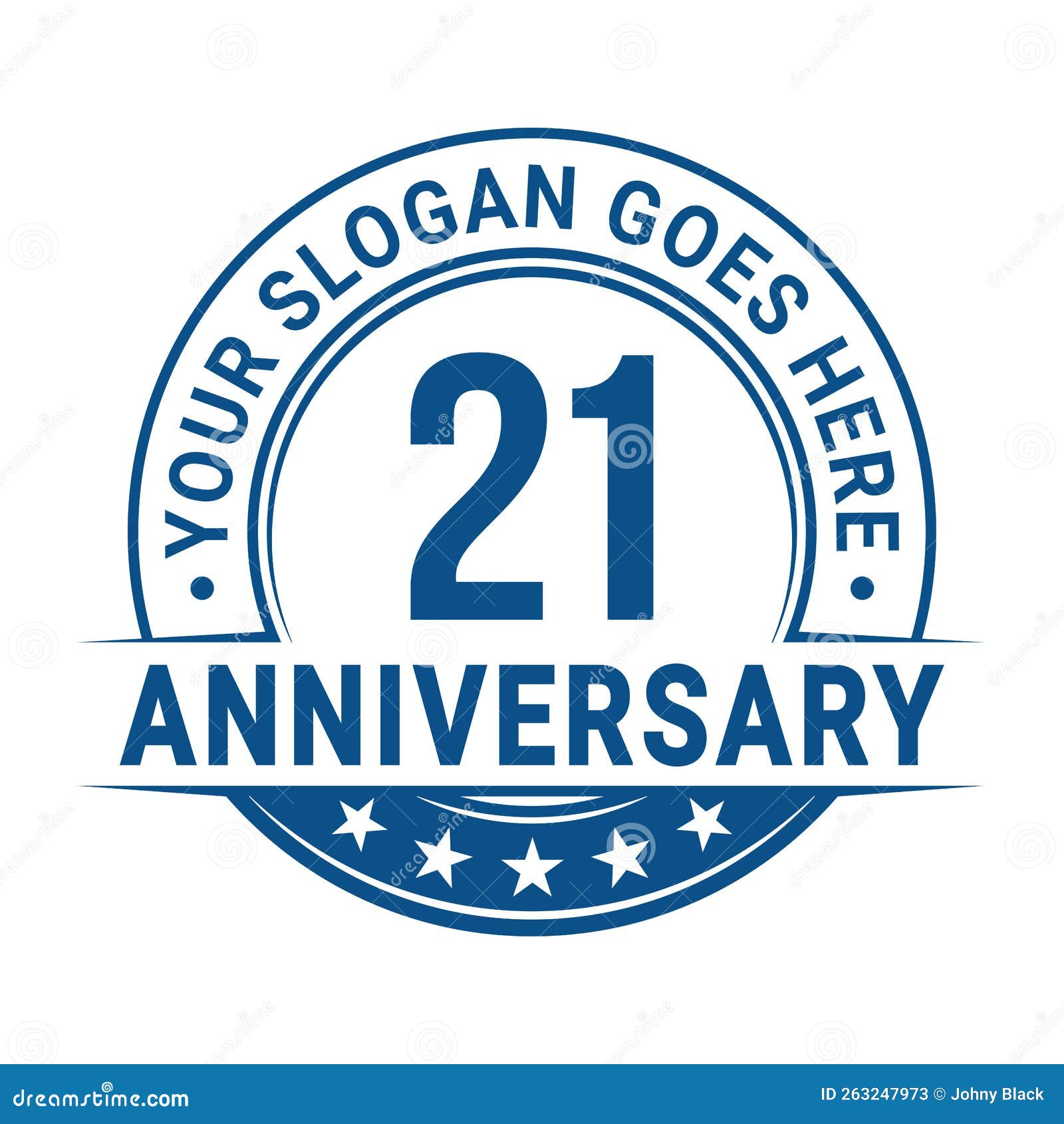 21 Years Anniversary. 21st Anniversary Logo Design Template. Vector and ...