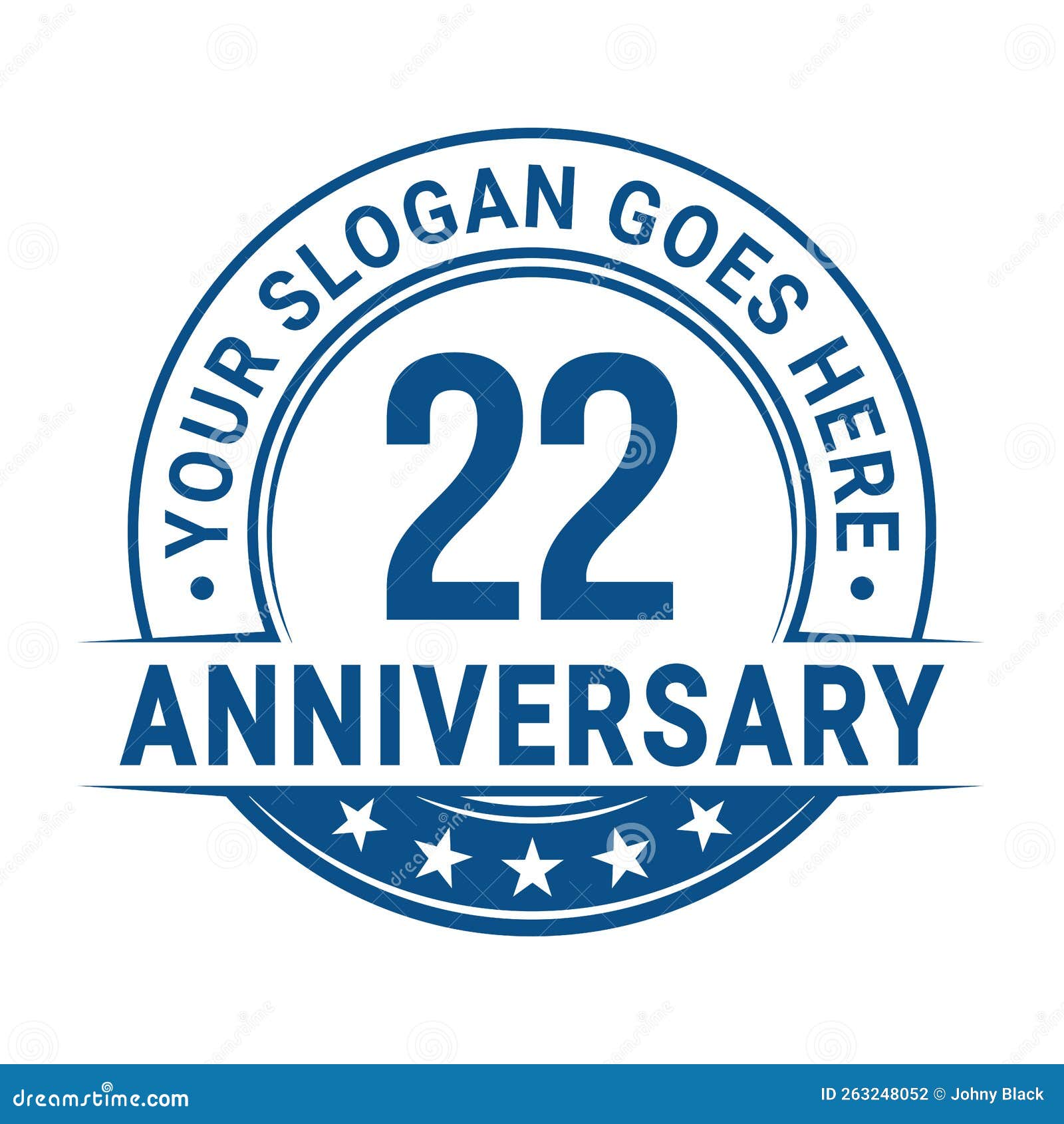 22 Years Anniversary. 22nd Anniversary Logo Design Template. Vector and ...