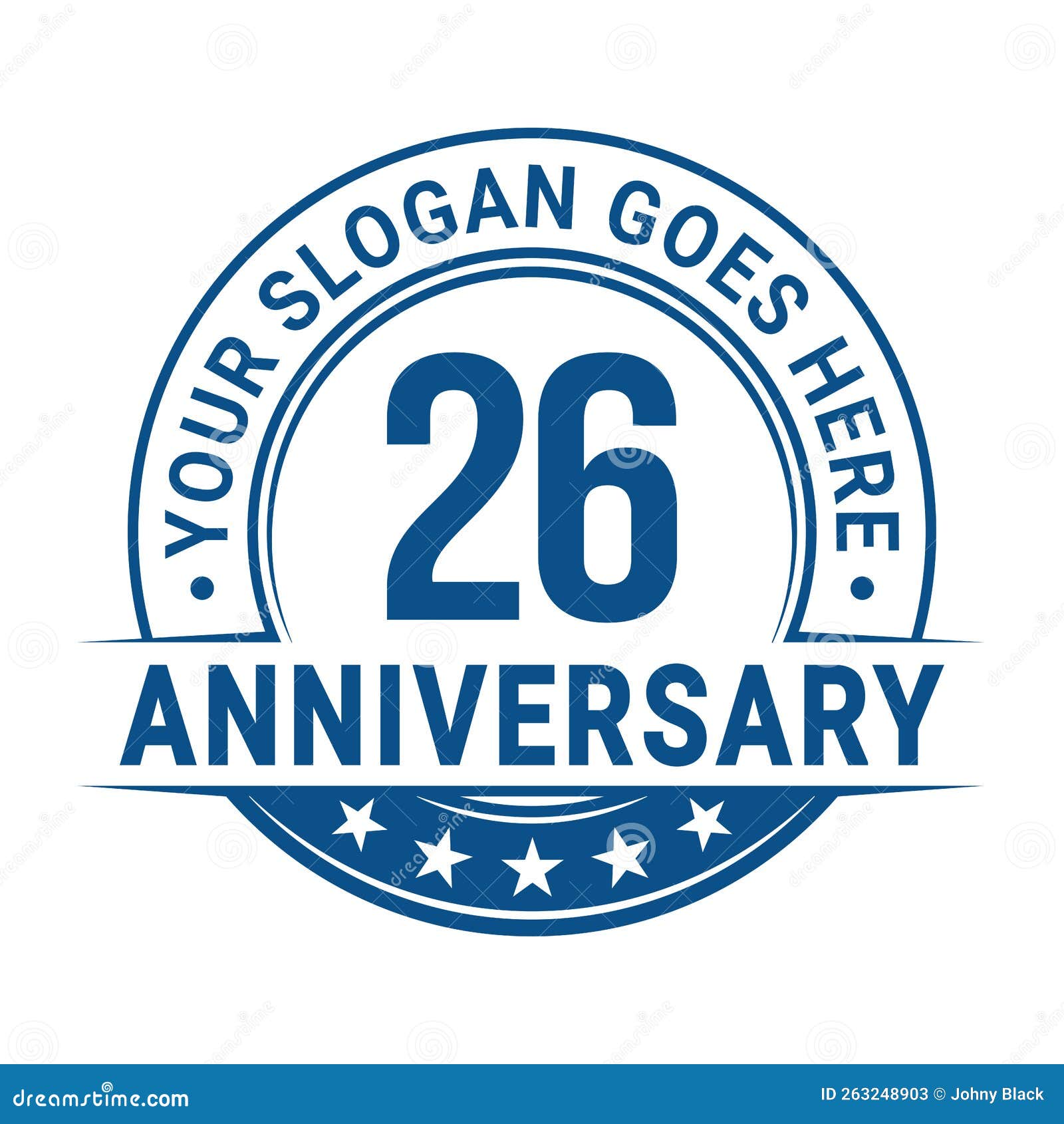 26 Years Anniversary. 26th Anniversary Logo Design Template. Vector and ...