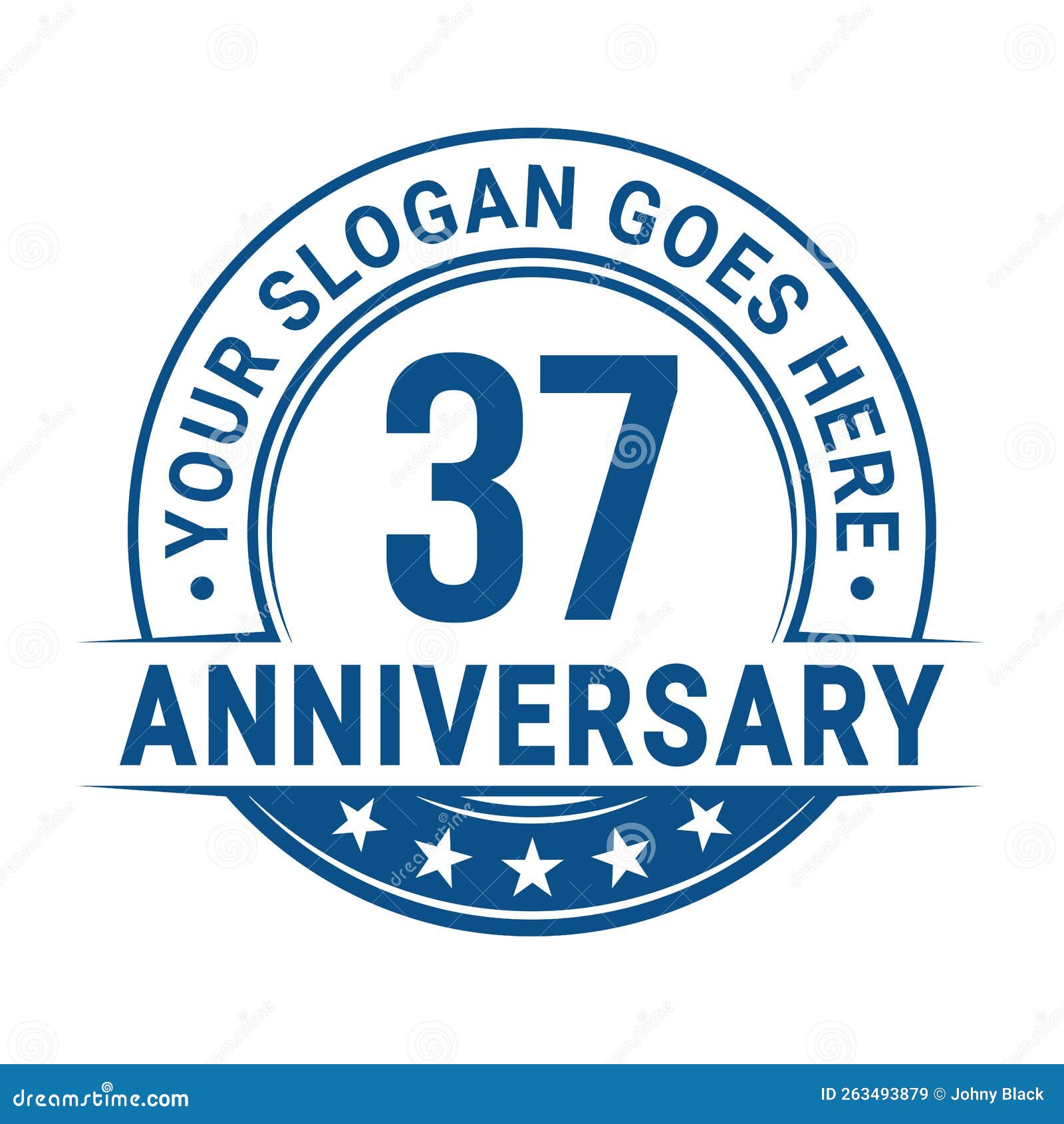 37 Years Anniversary. 37th Anniversary Logo Design Template. Vector and ...