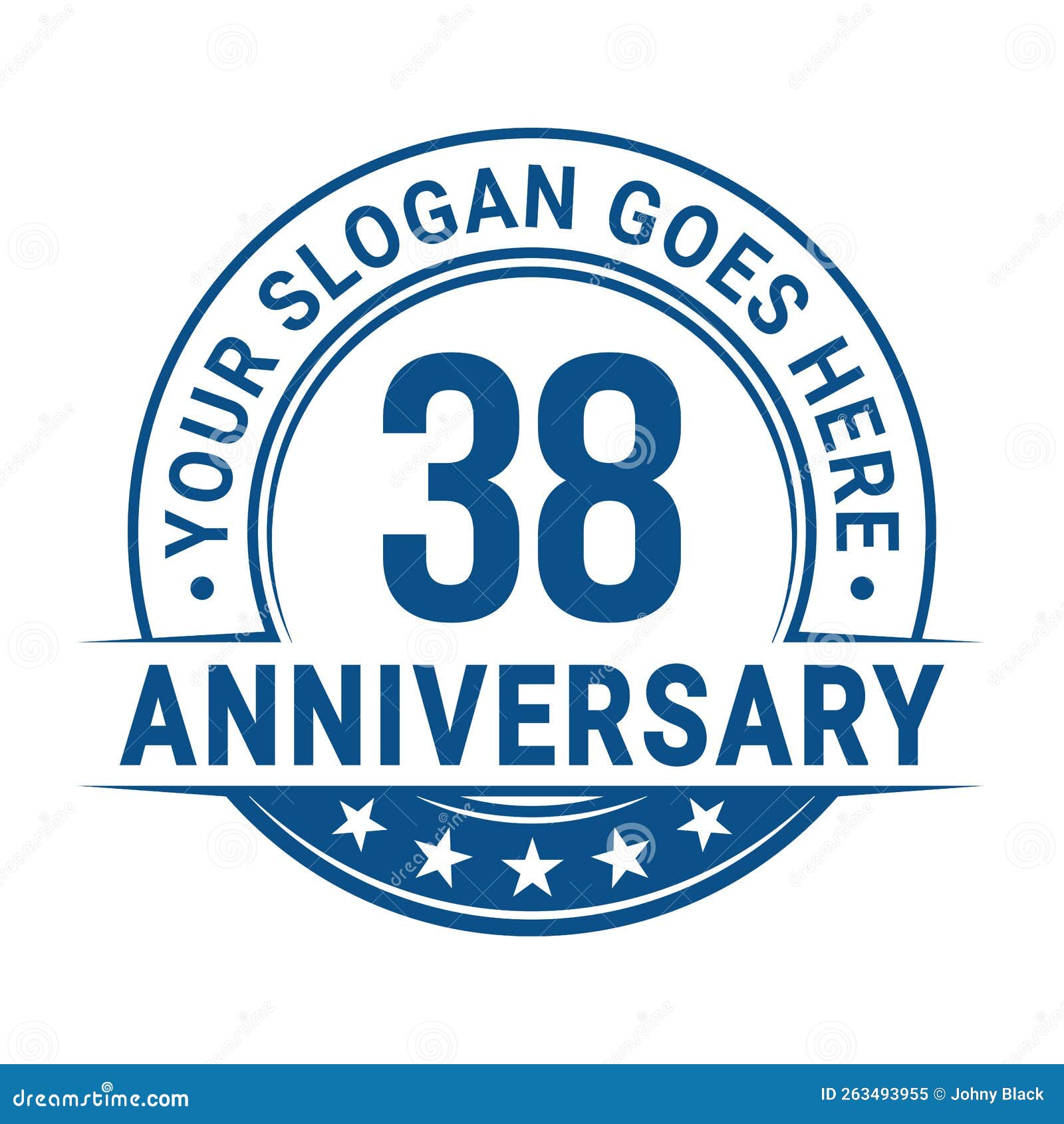 38 Years Anniversary. 38th Anniversary Logo Design Template. Vector and ...