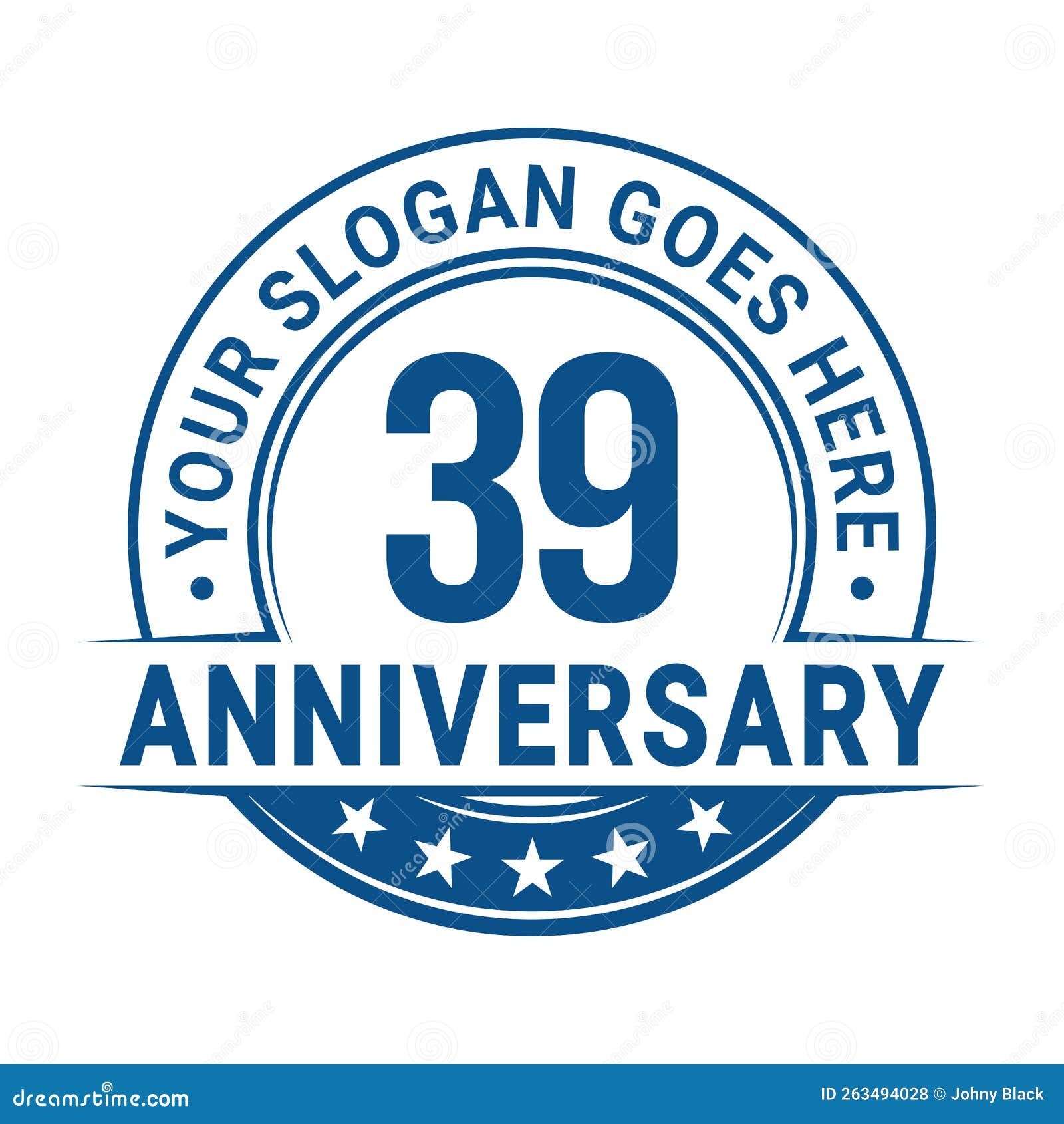 39 Years Anniversary. 39th Anniversary Logo Design Template. Vector and ...