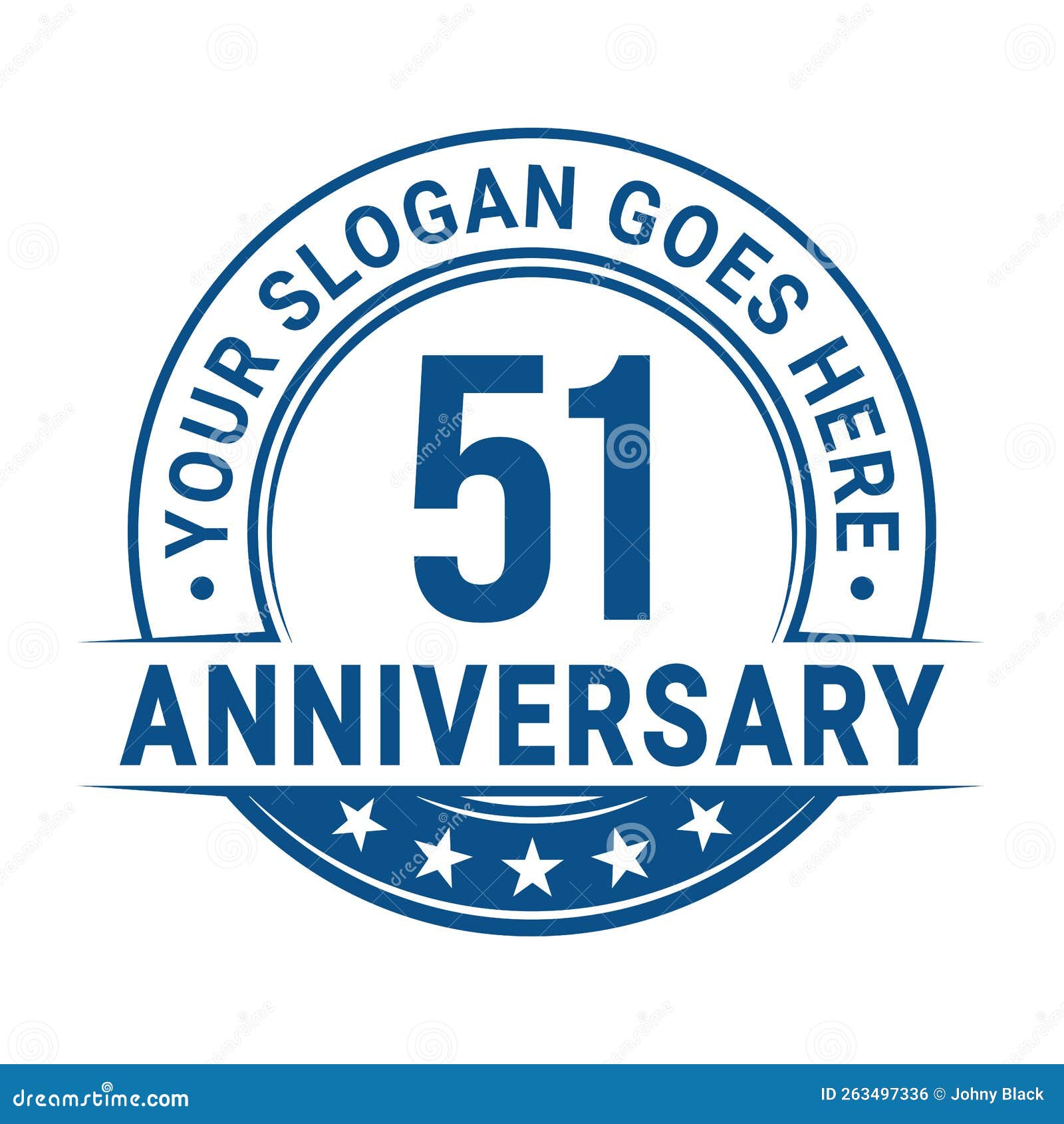 51 Years Anniversary. 51st Anniversary Logo Design Template. Vector and ...