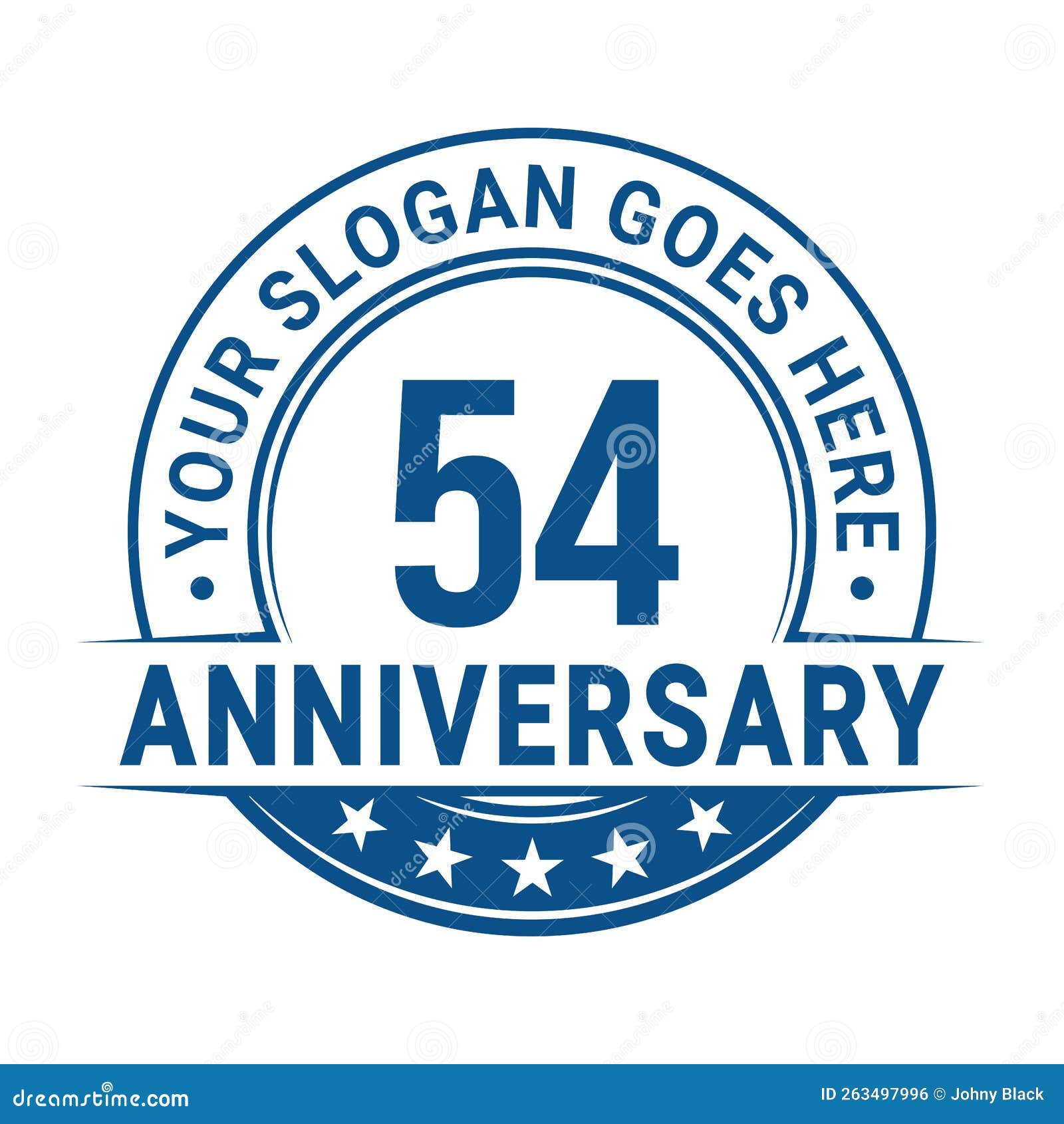 54 Years Anniversary. 54th Anniversary Logo Design Template. Vector and ...