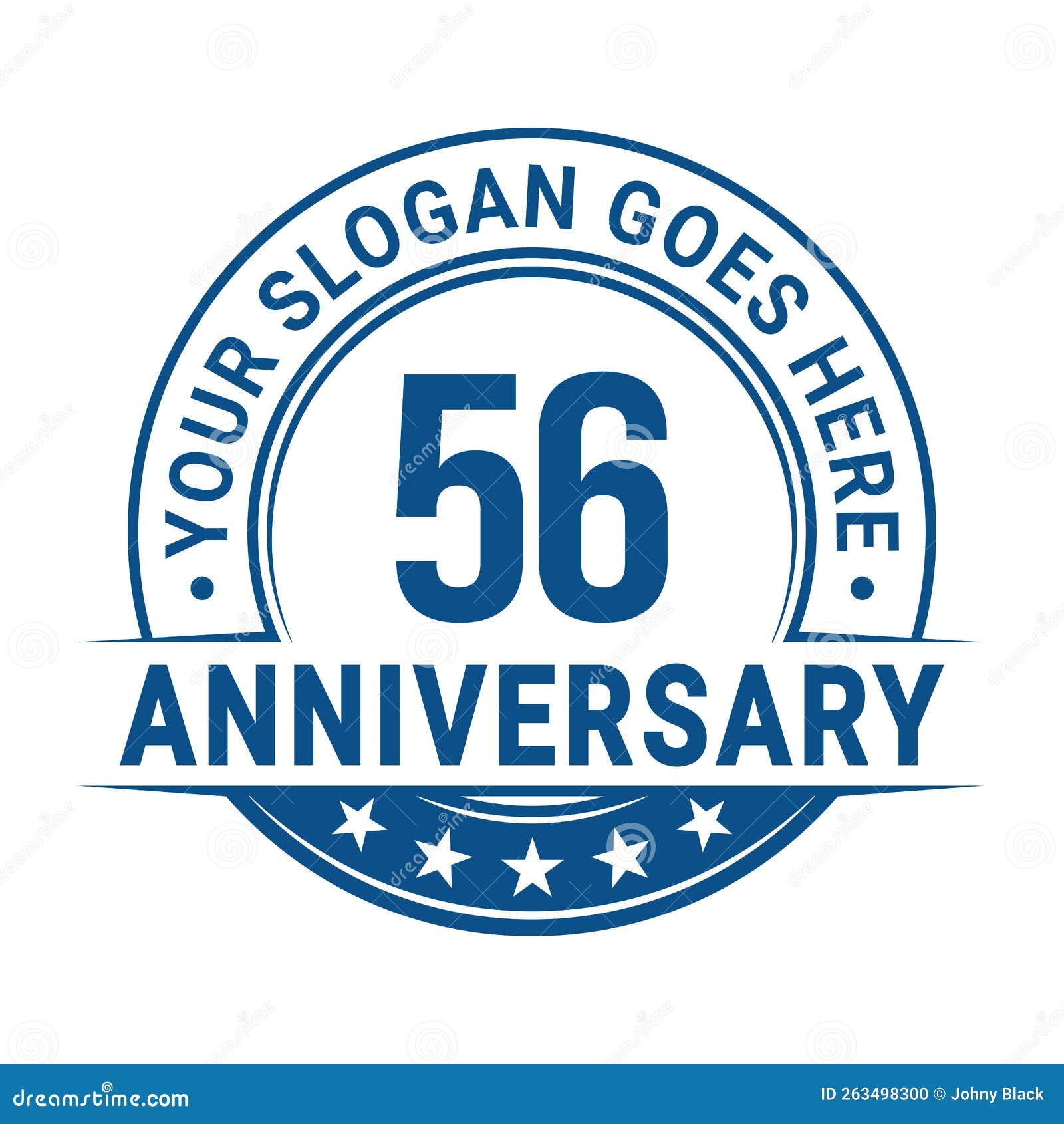 56 Years Anniversary. 56th Anniversary Logo Design Template. Vector and ...