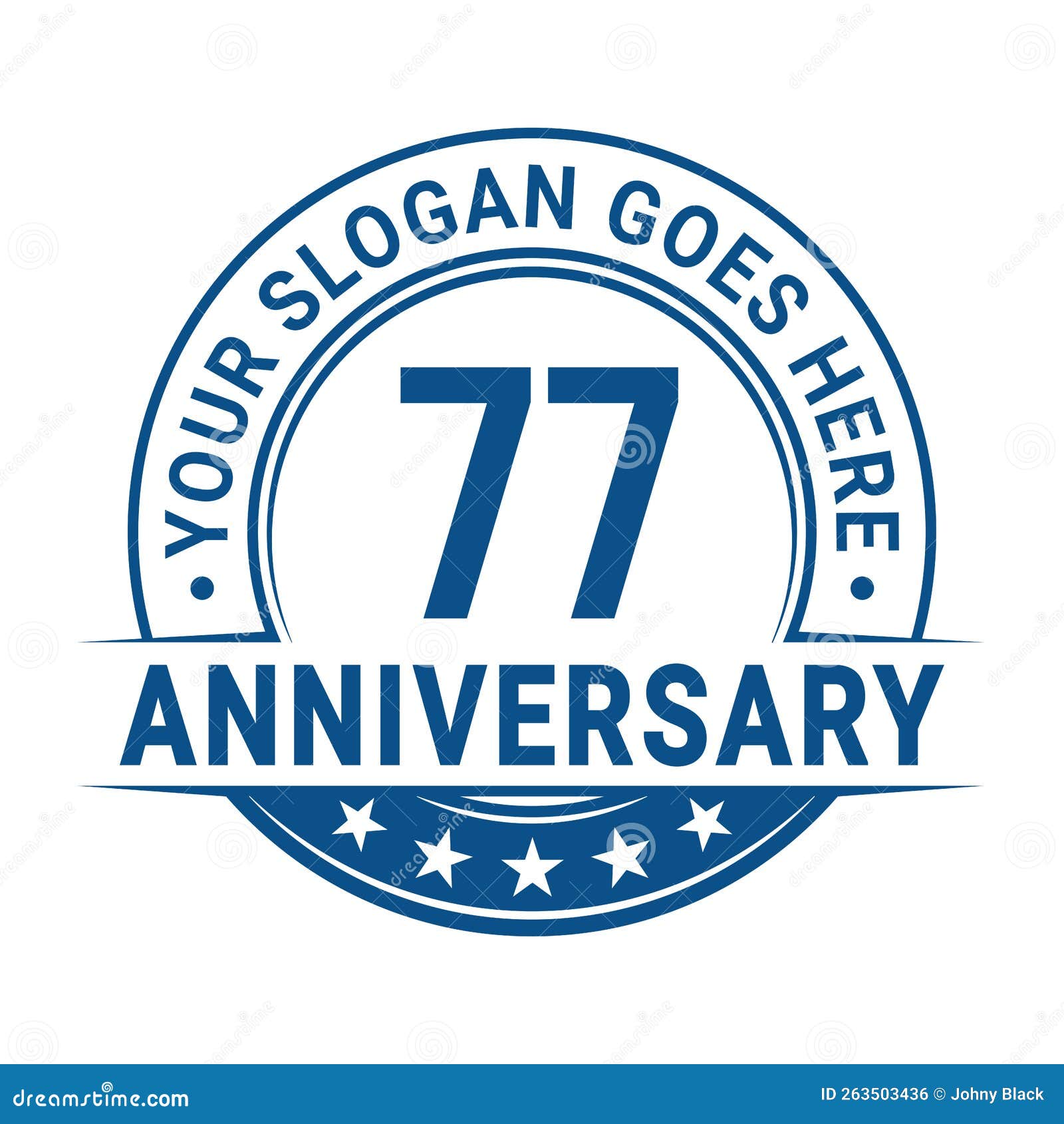 77 Years Anniversary. 77th Anniversary Logo Design Template. Vector and ...