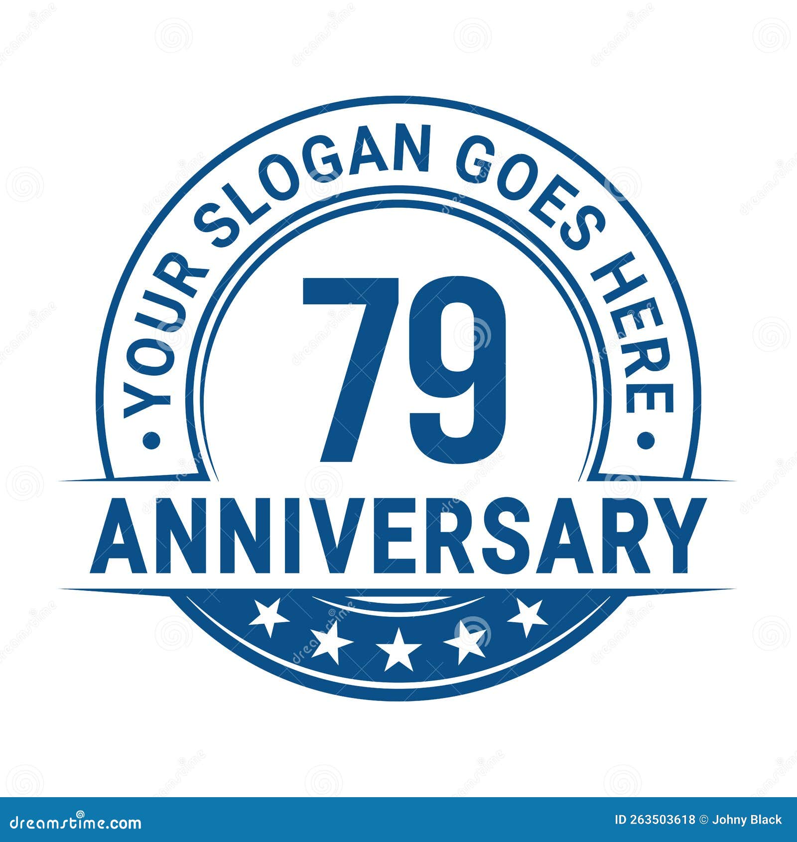 79 Years Anniversary. 79th Anniversary Logo Design Template. Vector and ...