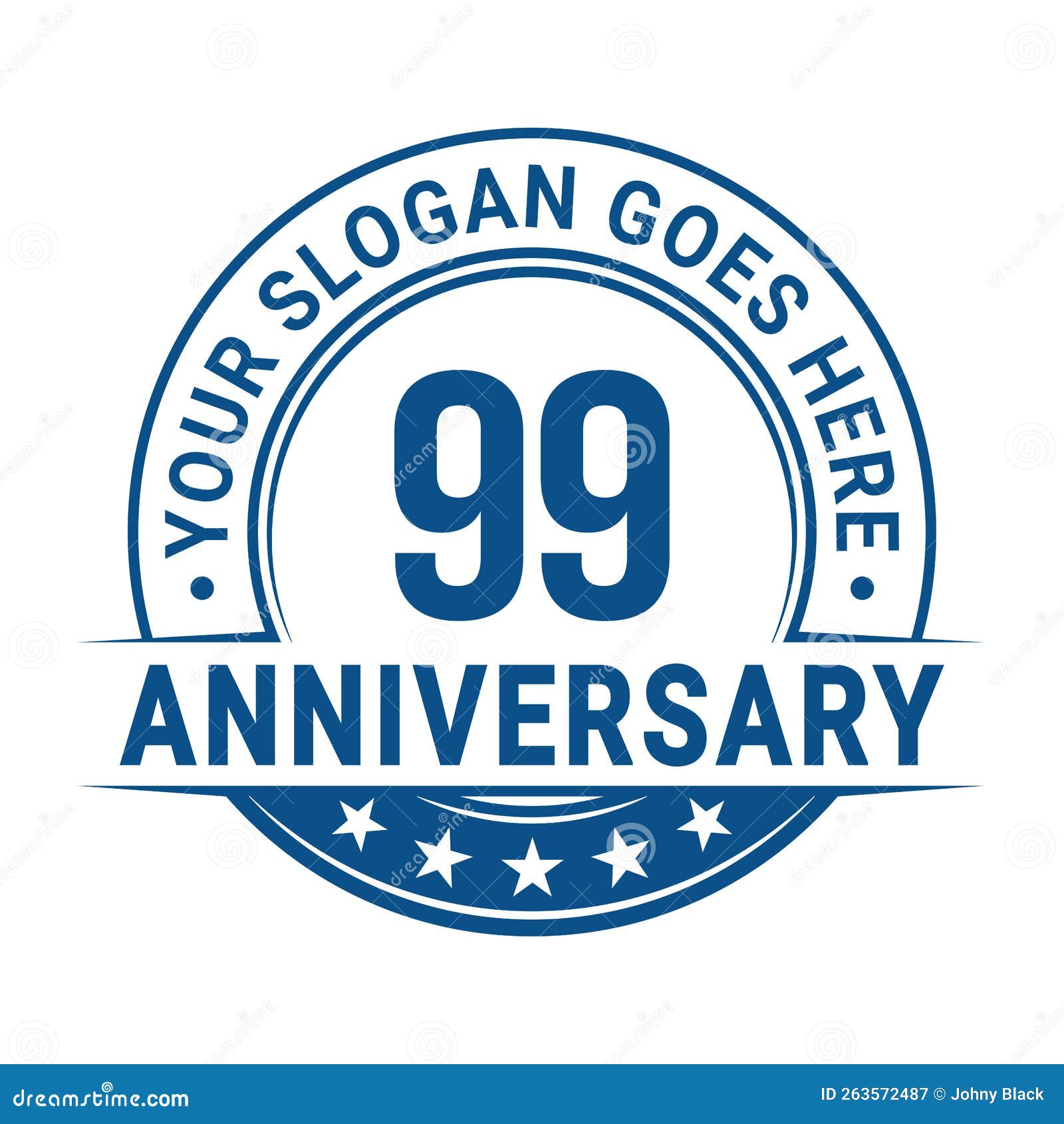 99 Years Anniversary. 99th Anniversary Logo Design Template. Vector and ...