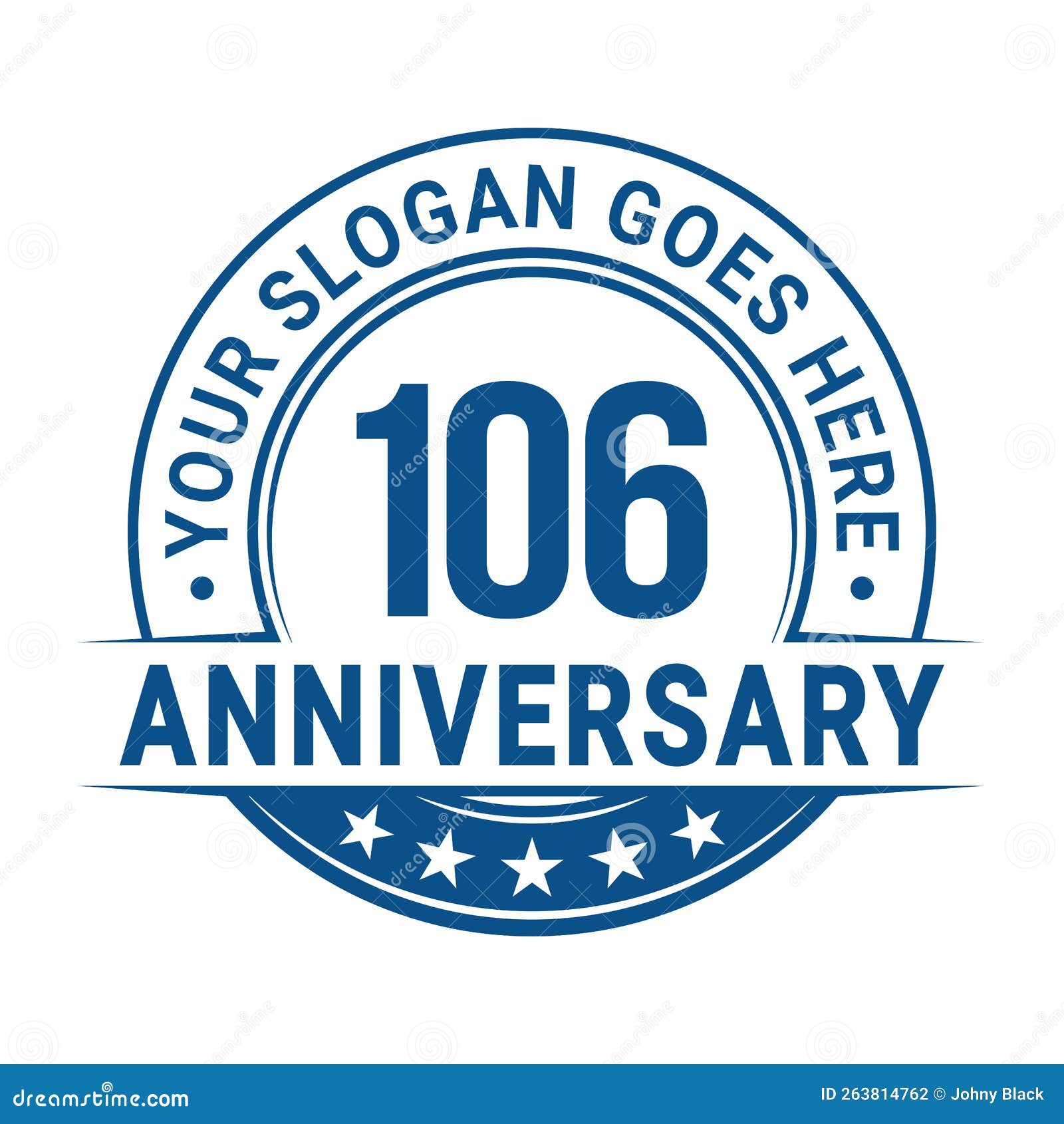 106 Years Anniversary. 106th Anniversary Logo Design Template. Vector ...