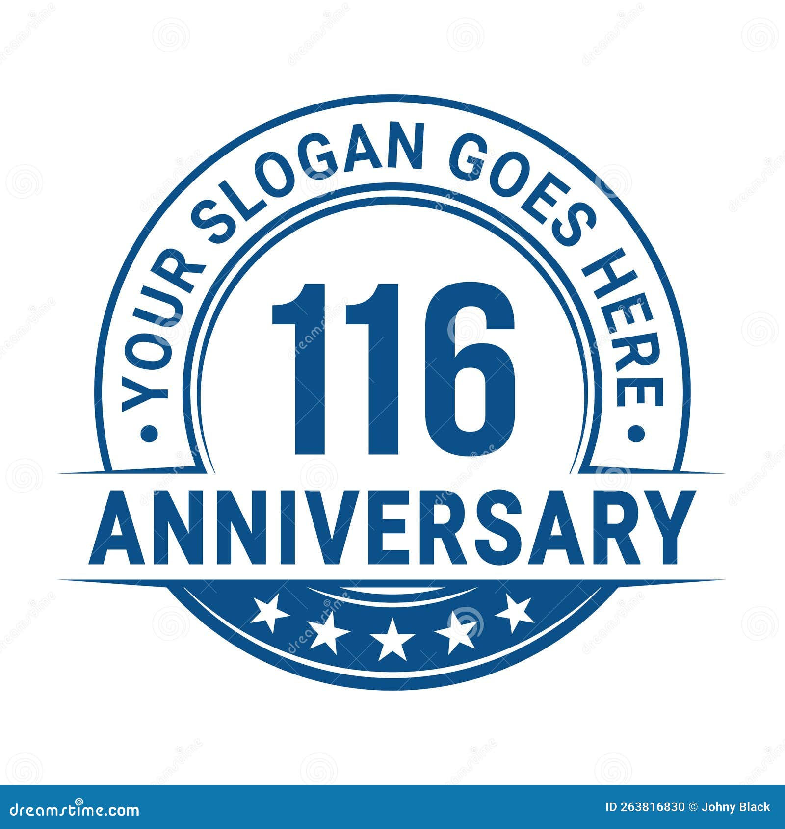116 Years Anniversary. 116th Anniversary Logo Design Template. Vector ...