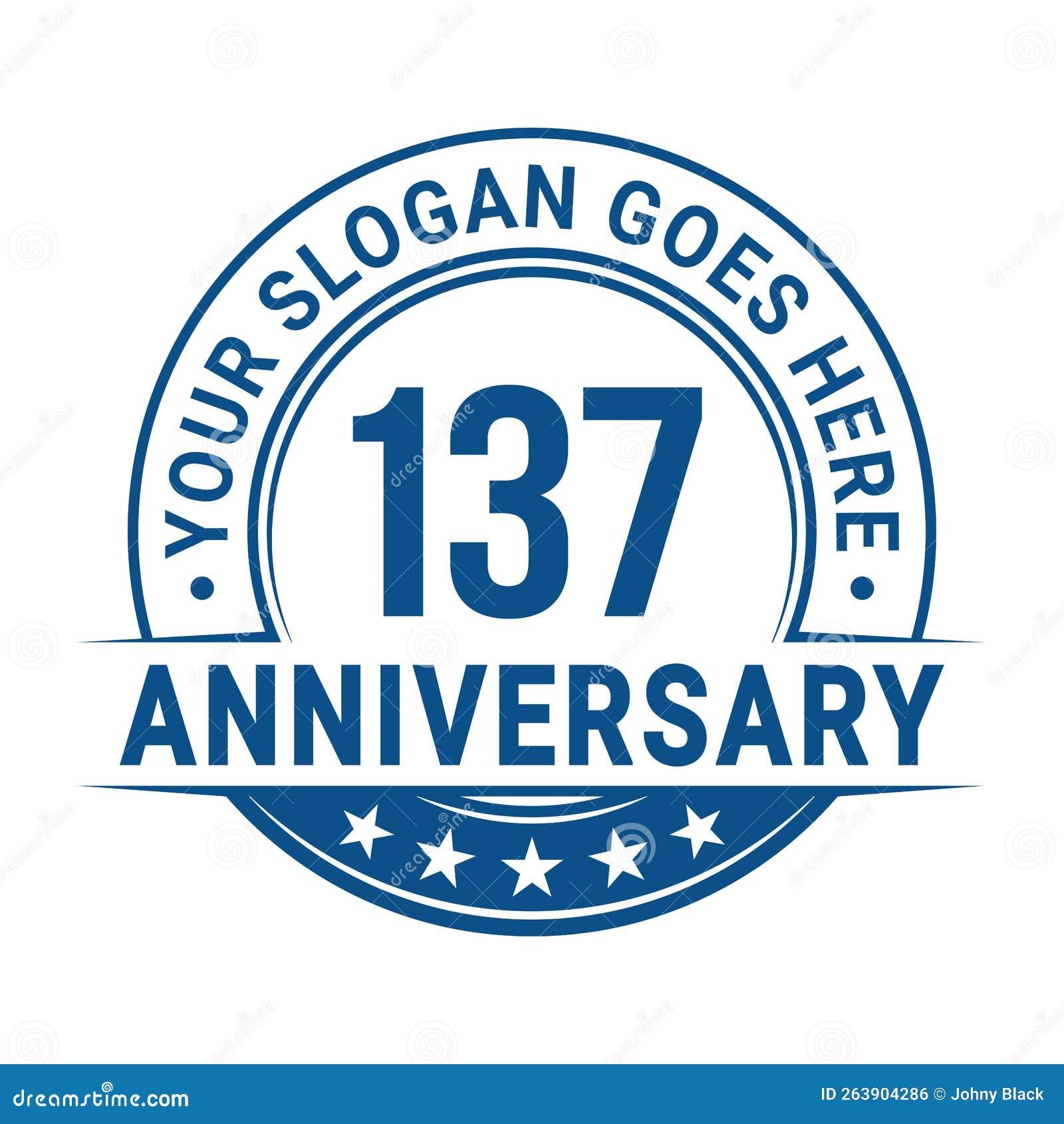 137 Years Anniversary. 137th Anniversary Logo Design Template. Vector ...