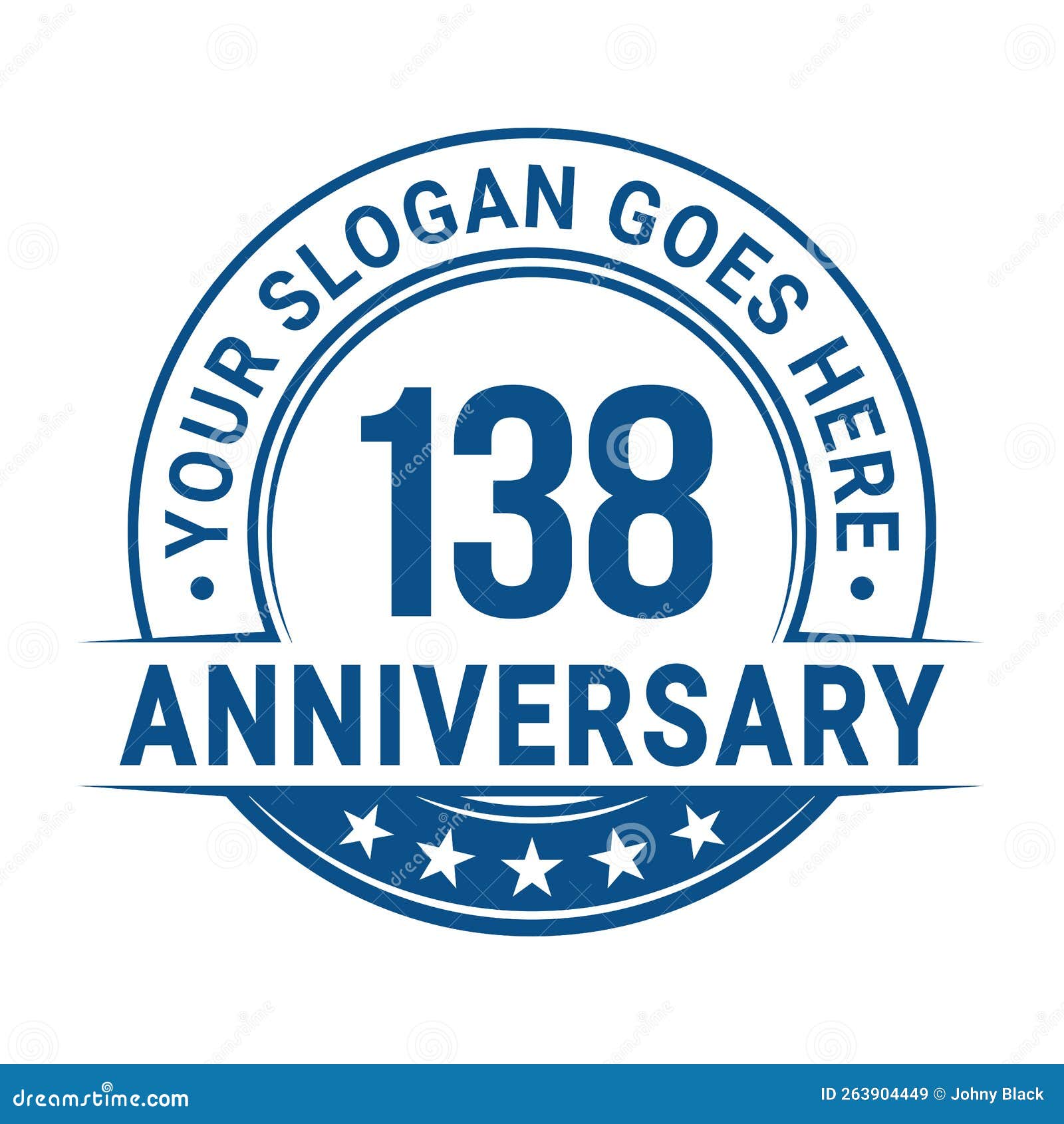 138 Years Anniversary. 138th Anniversary Logo Design Template. Vector ...
