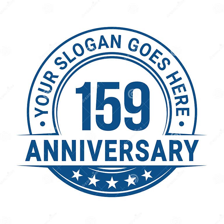 159 Years Anniversary. 159th Anniversary Logo Design Template. Vector ...