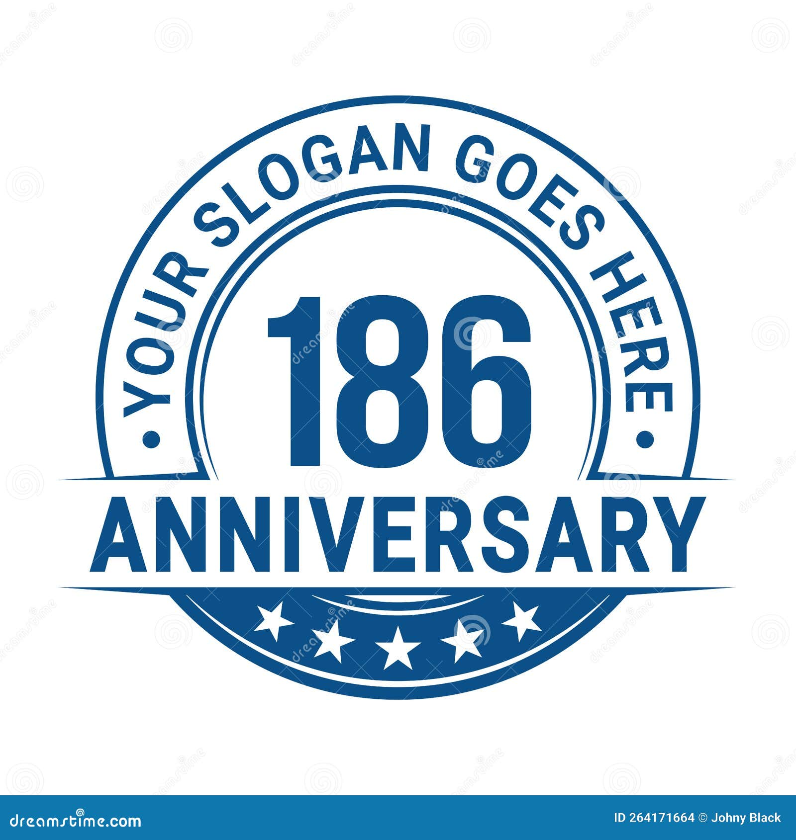 186 Years Anniversary. 186th Anniversary Logo Design Template. Vector ...