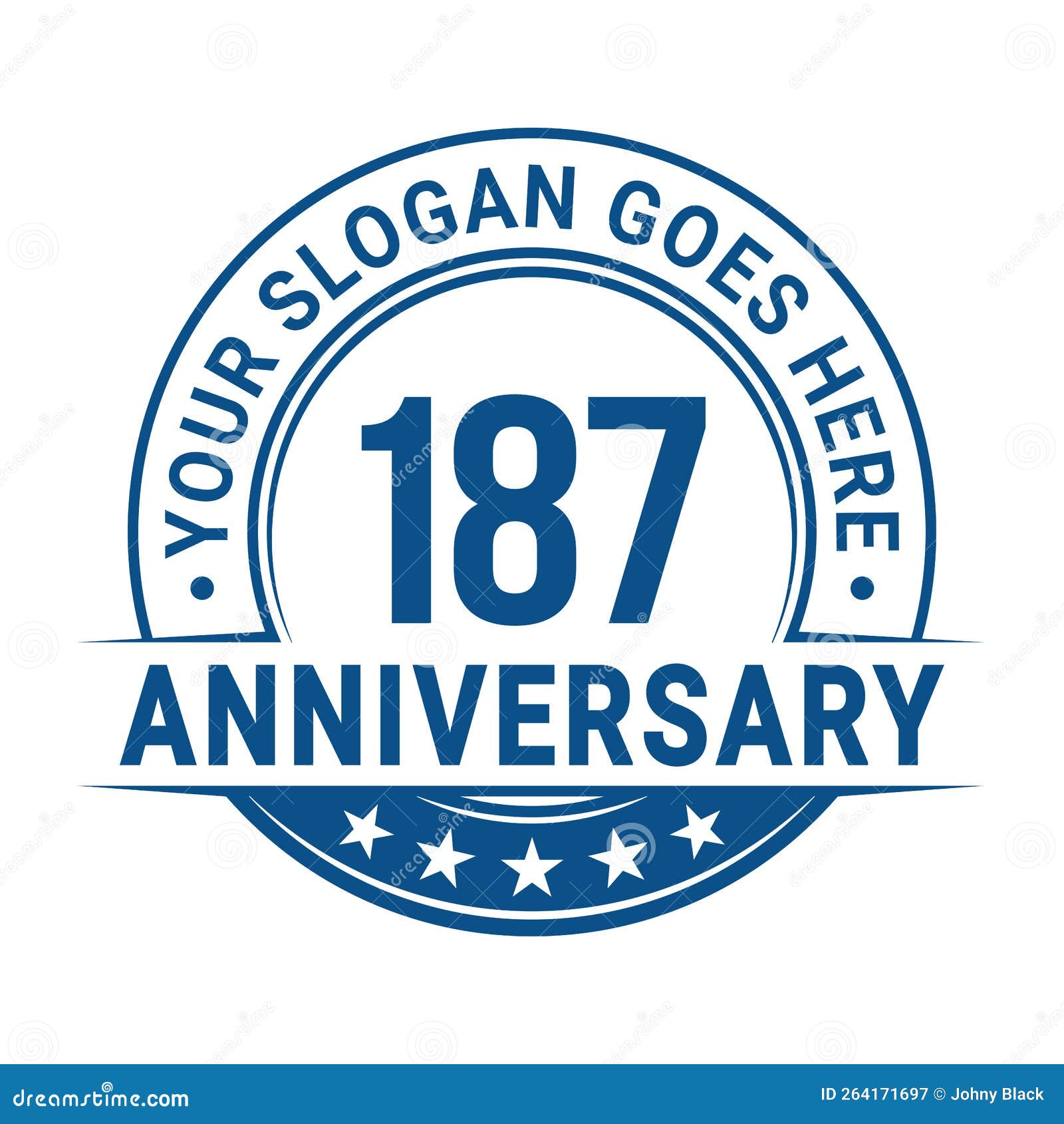 187 Years Anniversary. 187th Anniversary Logo Design Template. Vector ...