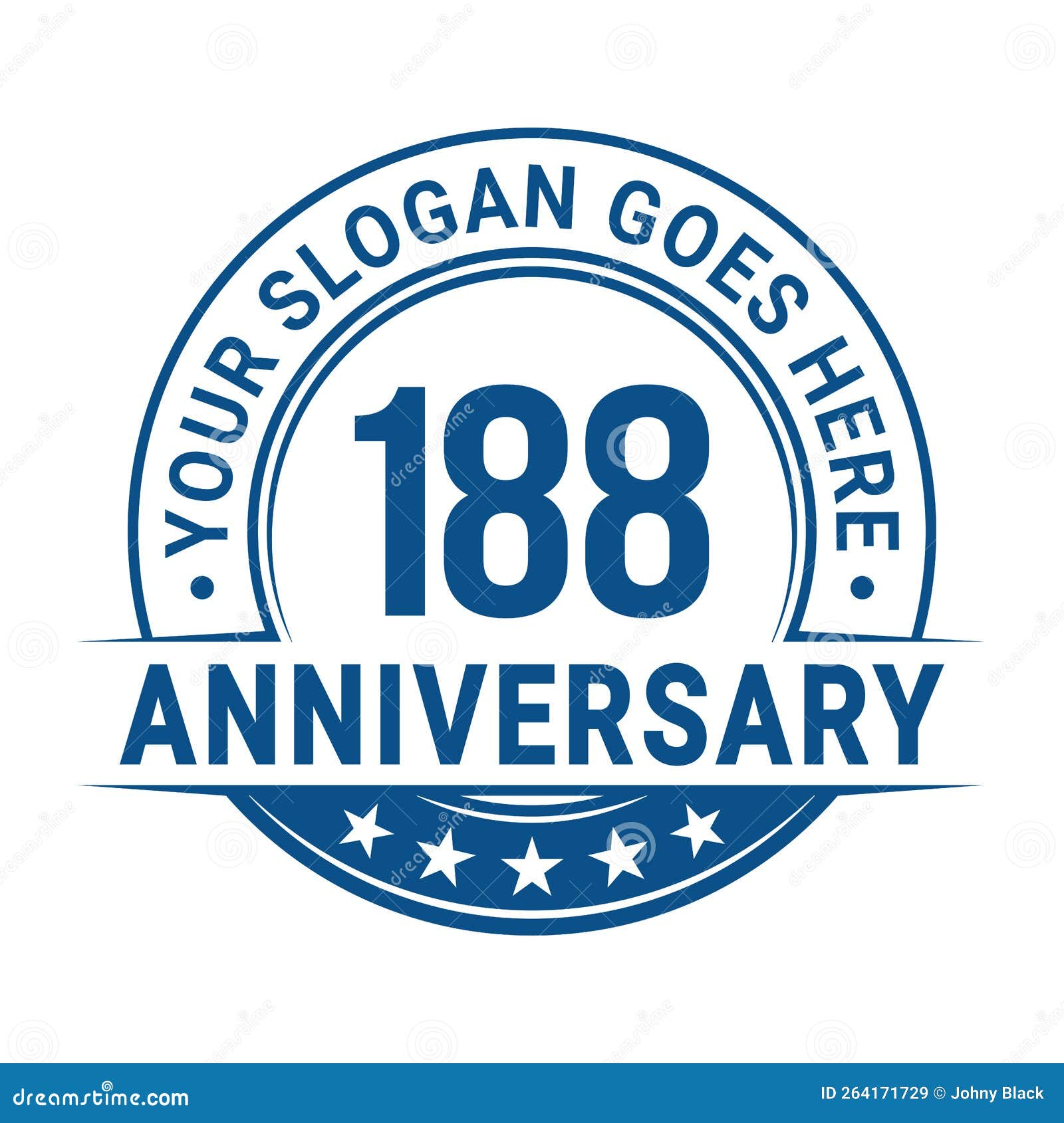 188 Years Anniversary. 188th Anniversary Logo Design Template. Vector ...