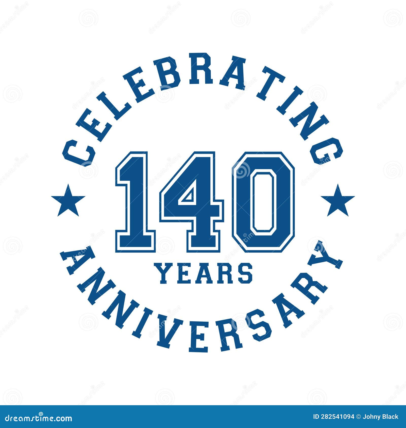 140 Years Anniversary Celebration Design Template. 140 Vector and ...