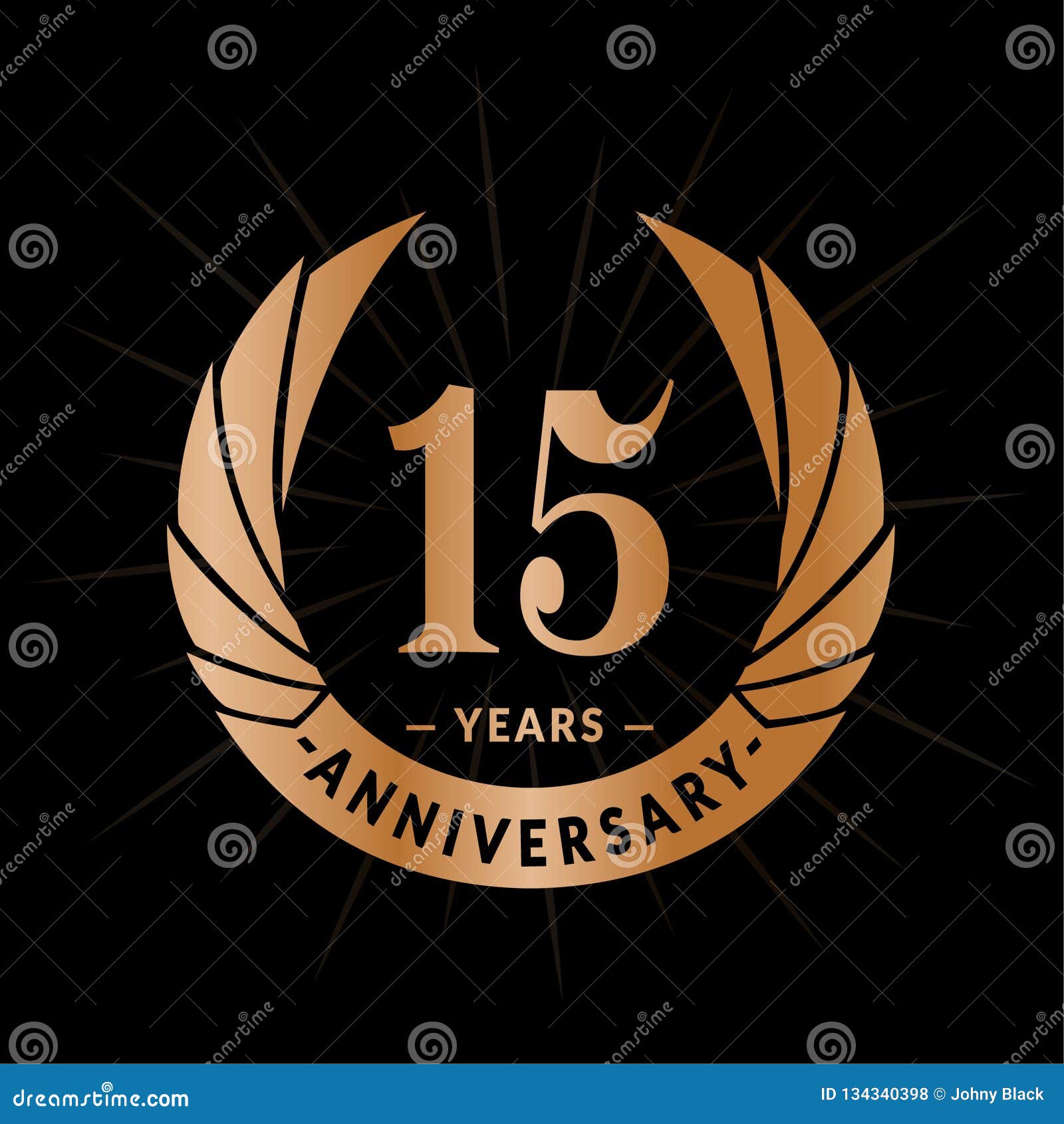 15 Years Anniversary Design Template. Elegant Anniversary Logo Design ...