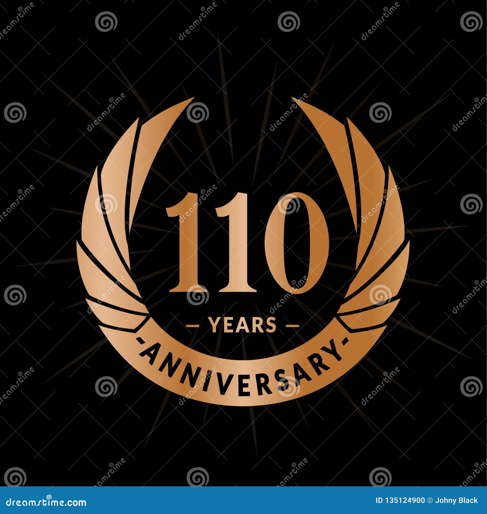 110 Years Anniversary Design Template. Elegant Anniversary Logo Design ...