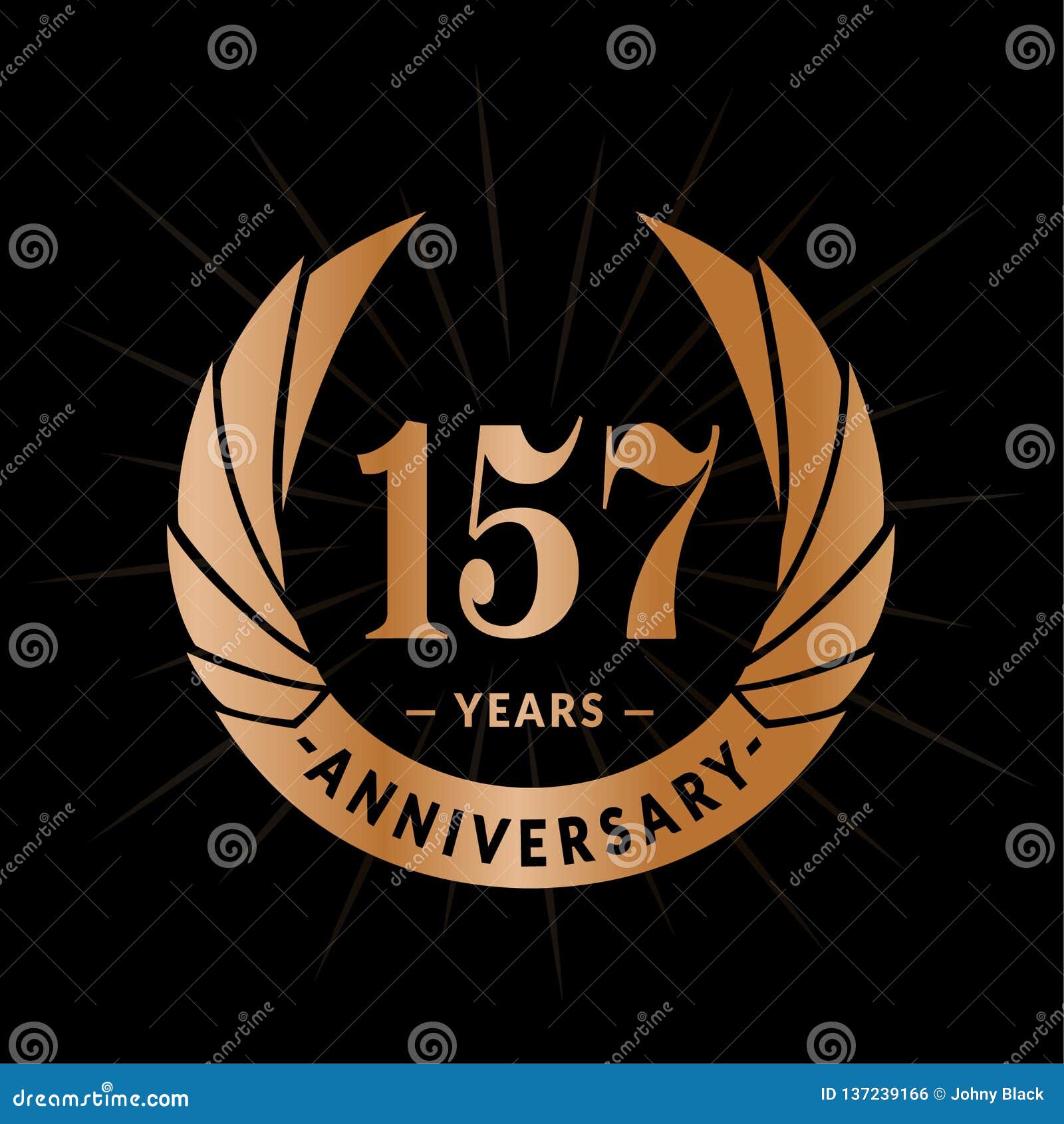 157 Years Anniversary Design Template. Elegant Anniversary Logo Design ...