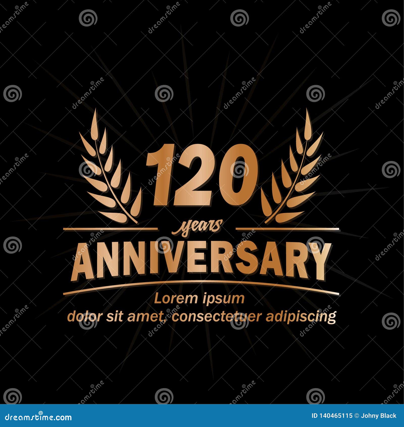 120 Th Anniversary Design Template. 120th Years Vector and Illustration ...
