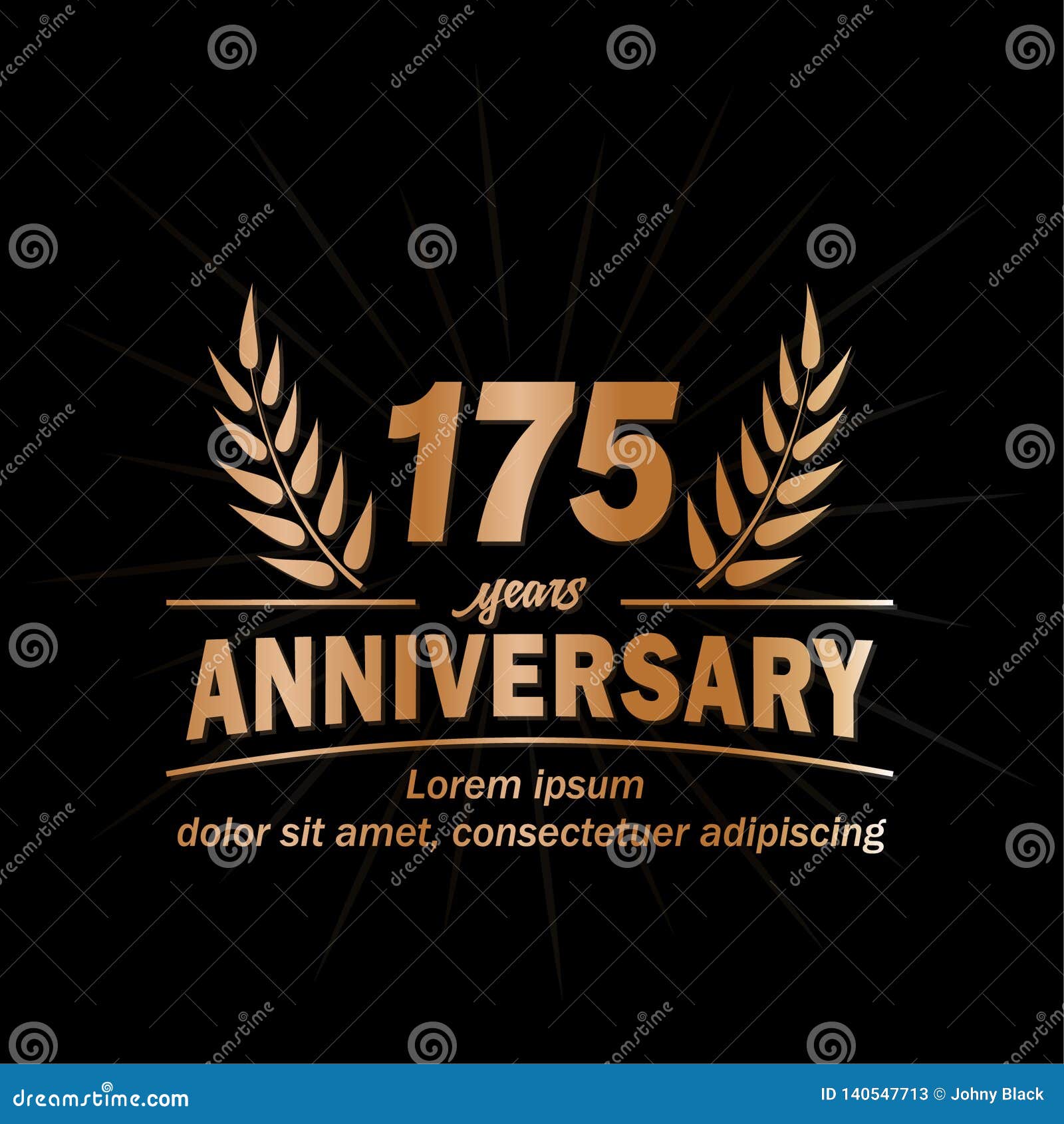 175th Anniversary Design Template. 175th Years Vector and Illustration ...