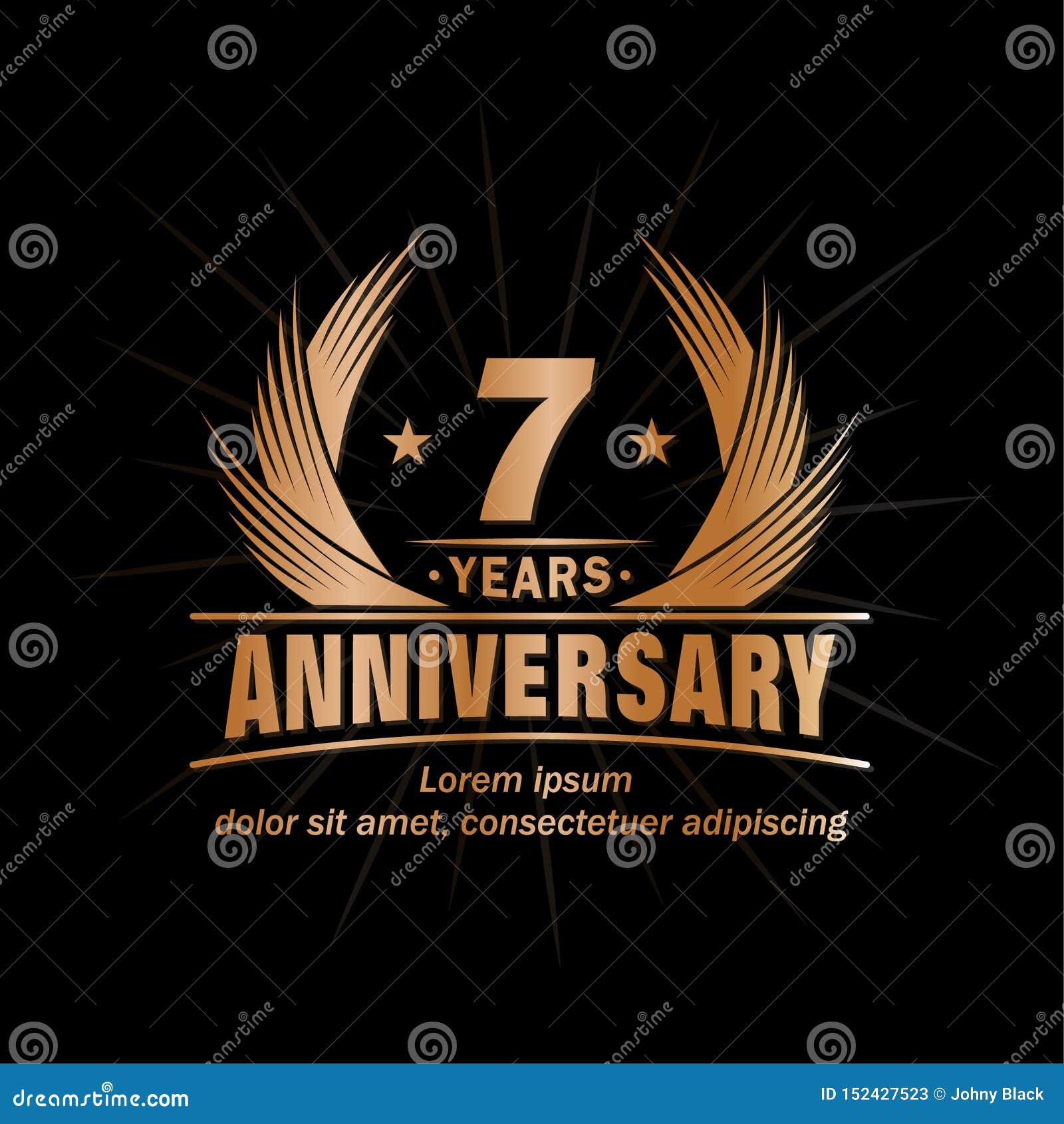 7 Years Anniversary. Elegant Anniversary Design. 7th Years Logo. Stock ...
