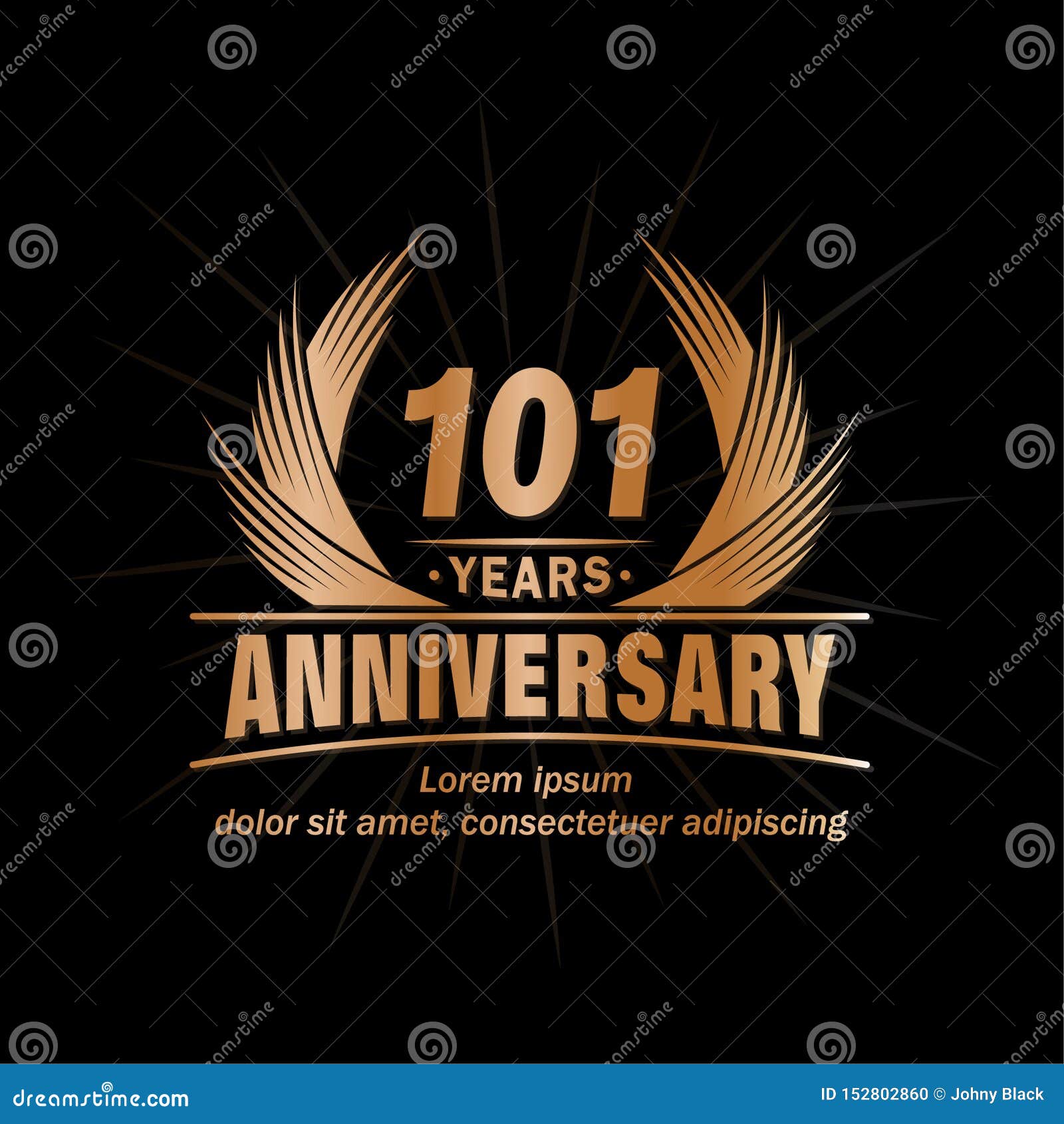 101 Years Anniversary. Elegant Anniversary Design. 101st Years Logo ...