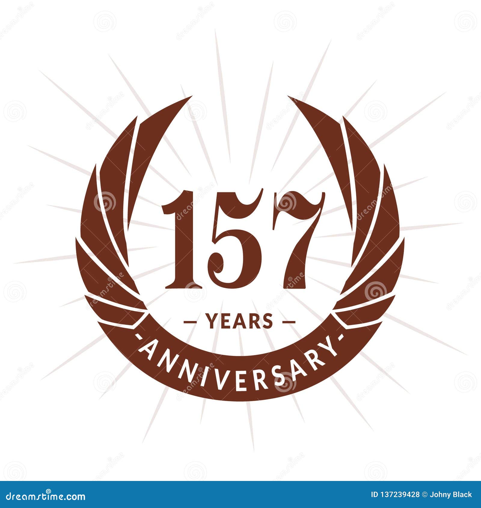 157 Years Anniversary Design Template. Elegant Anniversary Logo Design ...