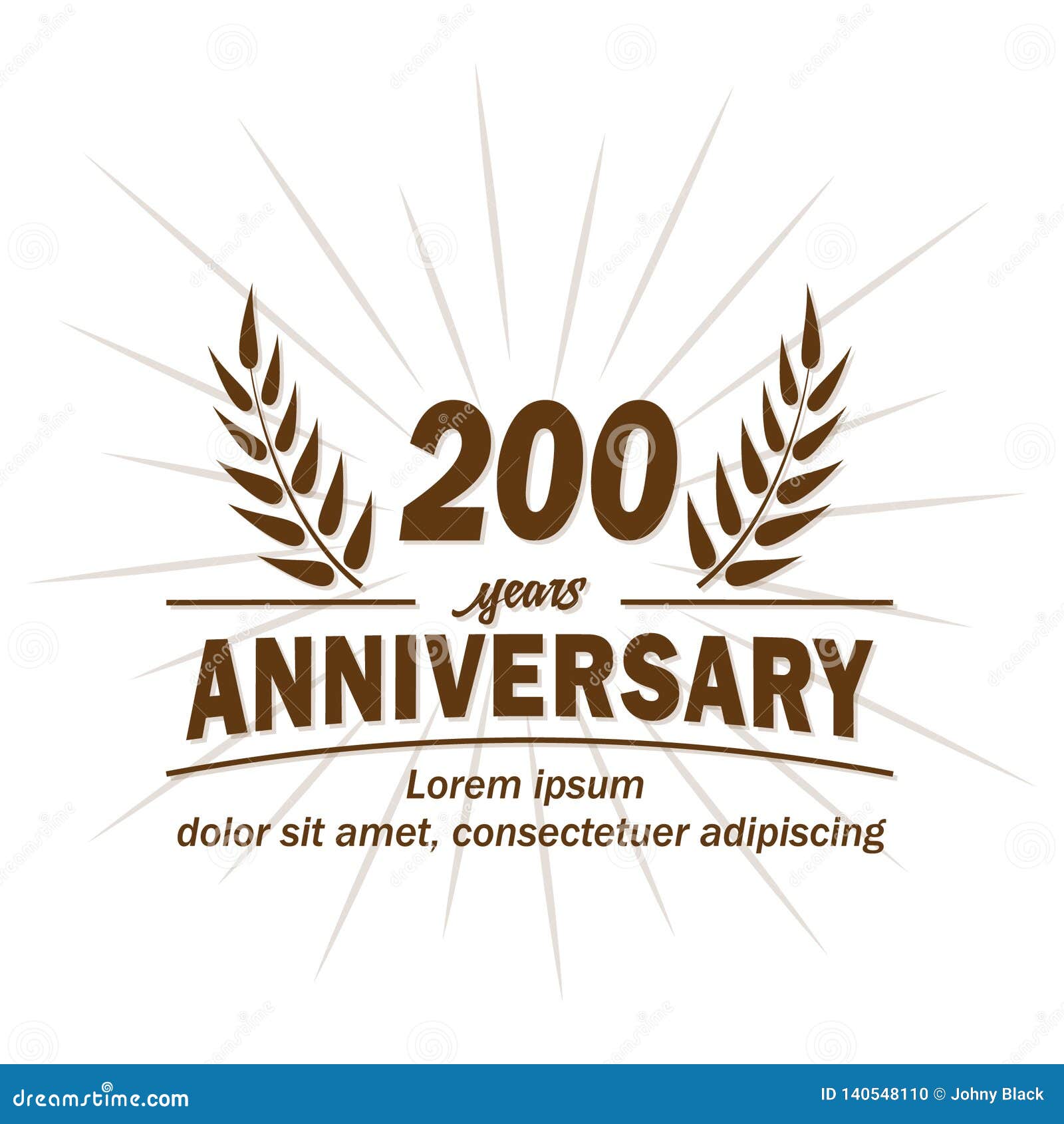 200th Anniversary Design Template. 200 Years Logo. 200 Years Vector And ...