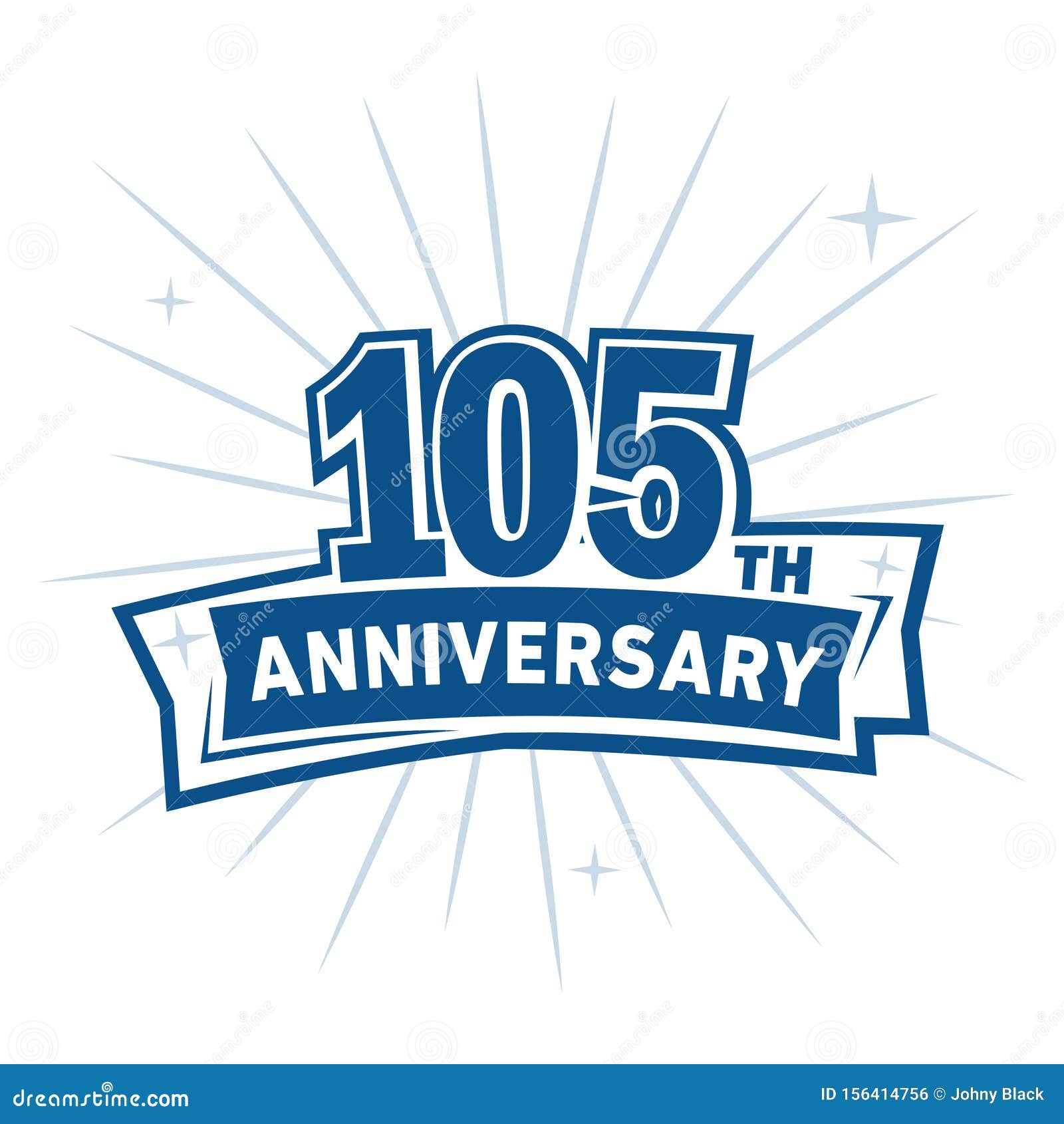 105 Years Celebrating Anniversary Design Template. 105th Anniversary ...