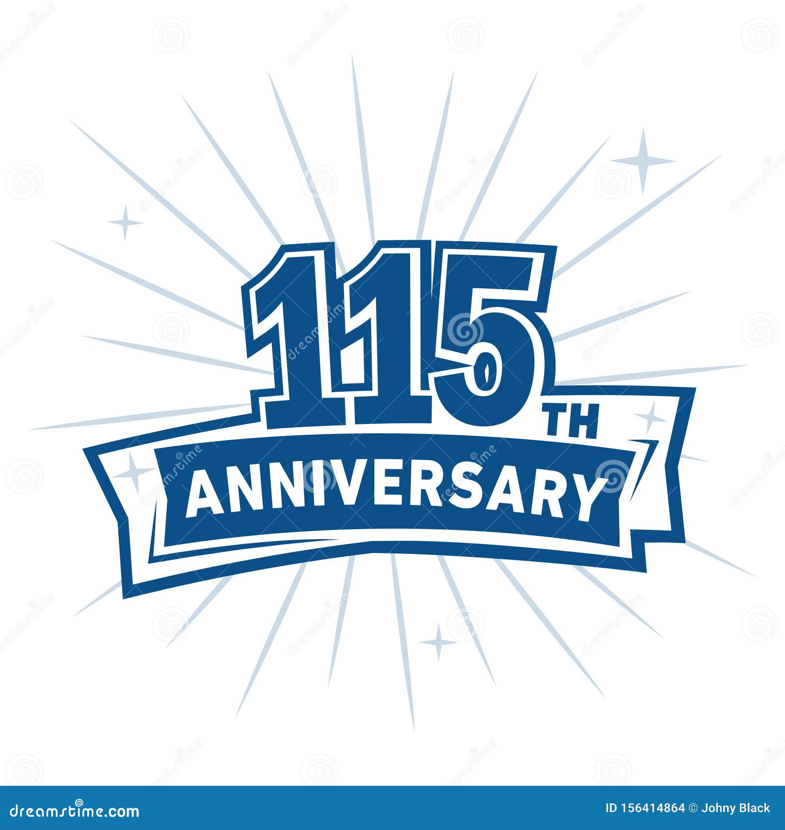 115 Years Celebrating Anniversary Design Template. 115th Anniversary ...