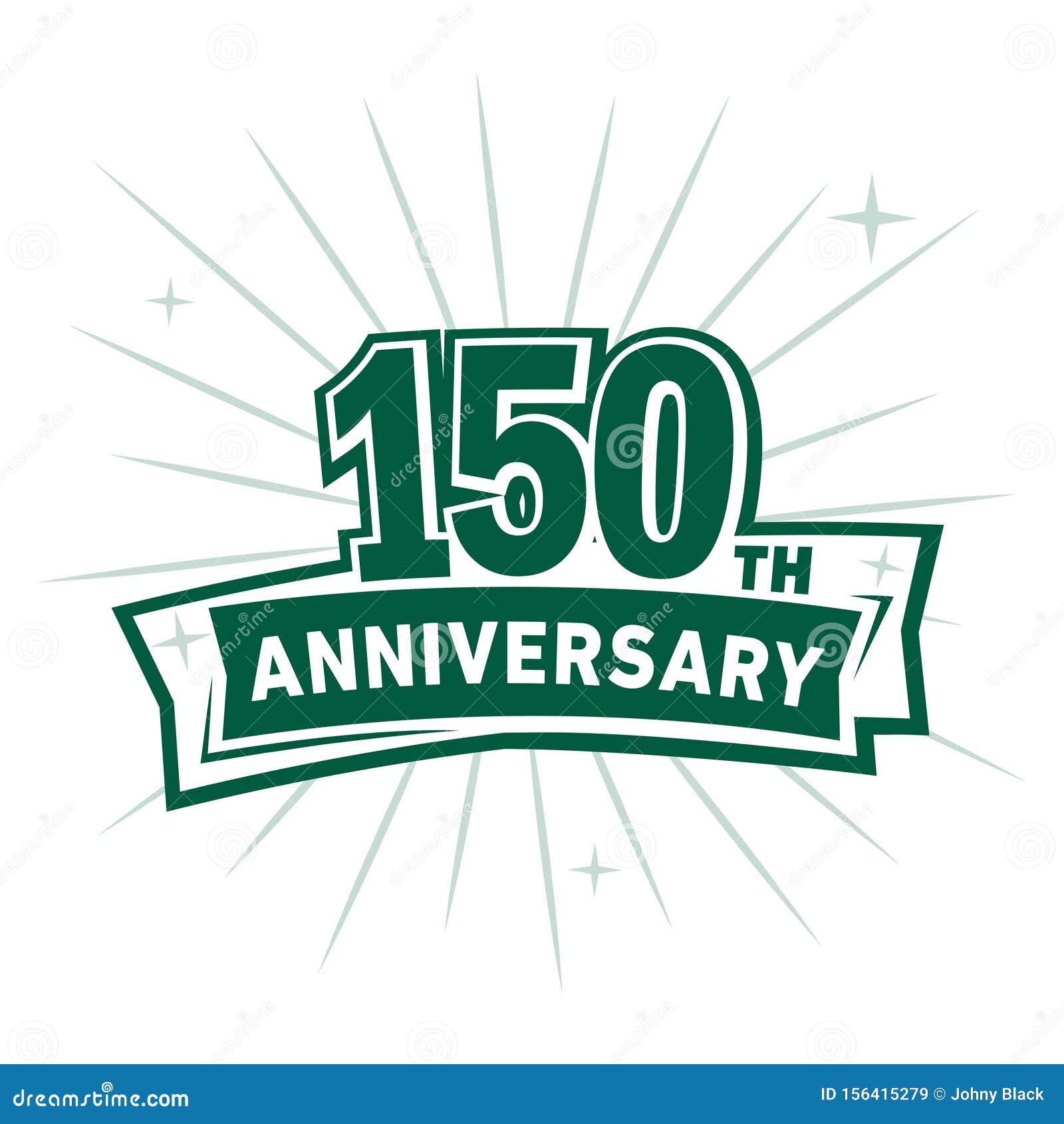 150 Years Celebrating Anniversary Design Template. 150th Anniversary ...