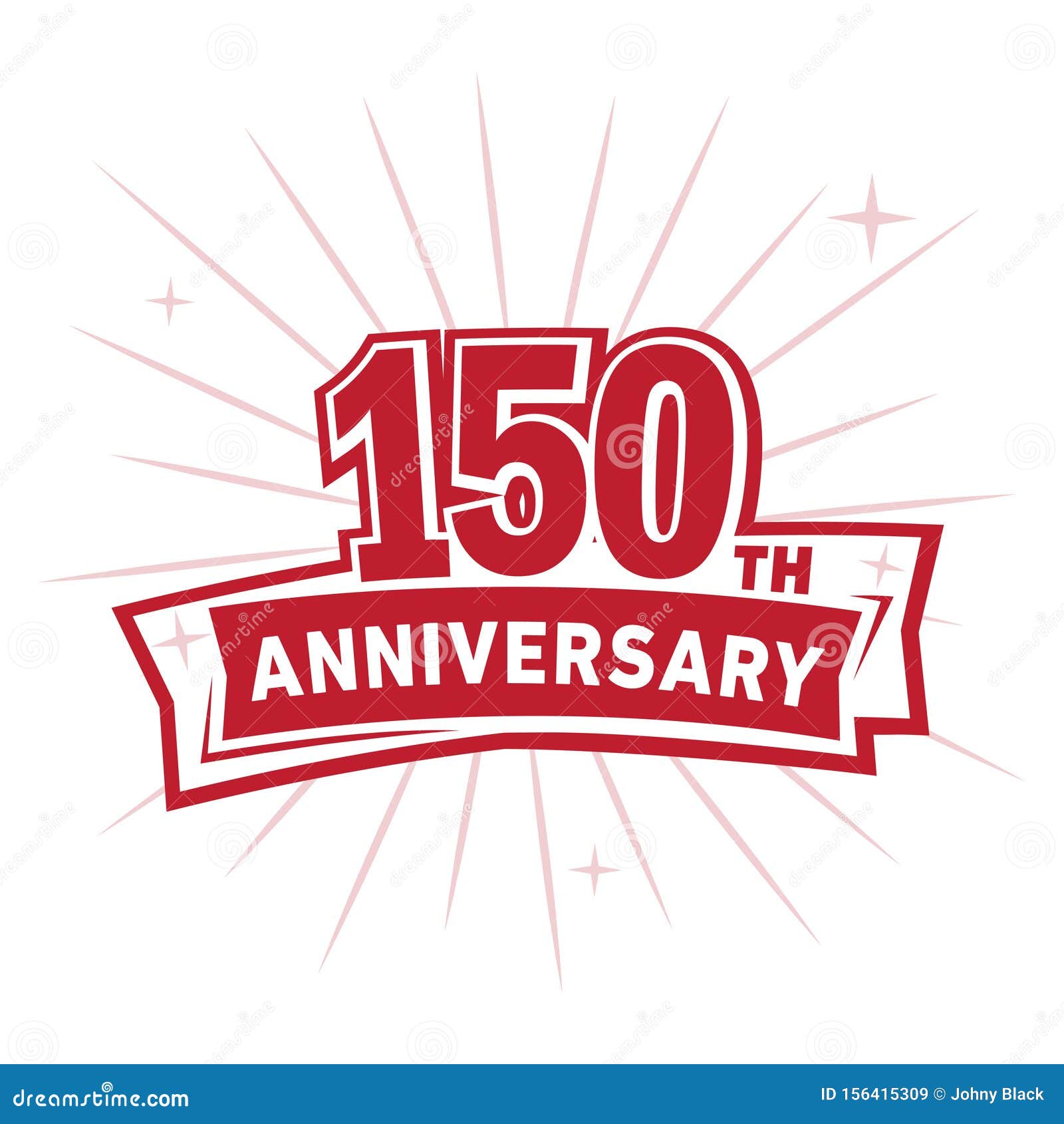 150 Years Celebrating Anniversary Design Template. 150th Anniversary ...