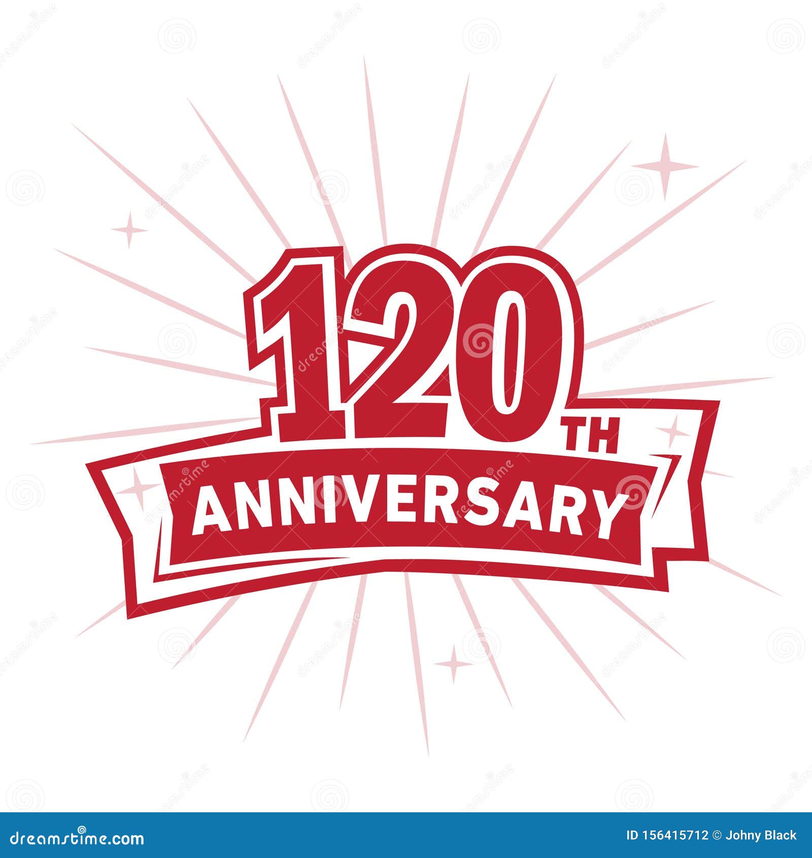 120 Years Celebrating Anniversary Design Template. 120th Anniversary ...