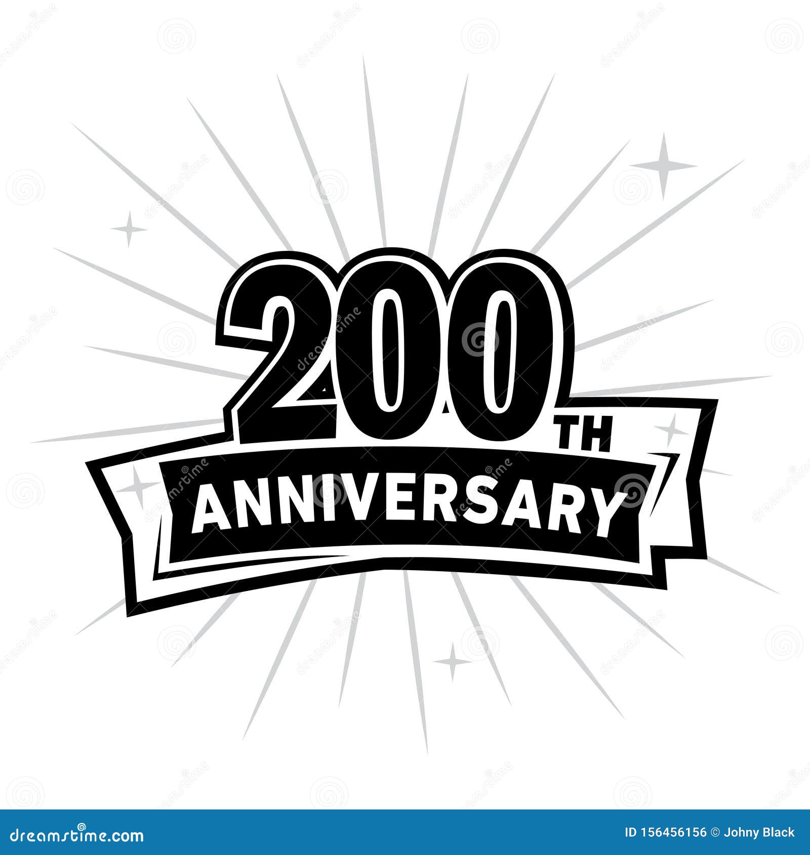 200 Years Celebrating Anniversary Design Template. 200th Anniversary ...