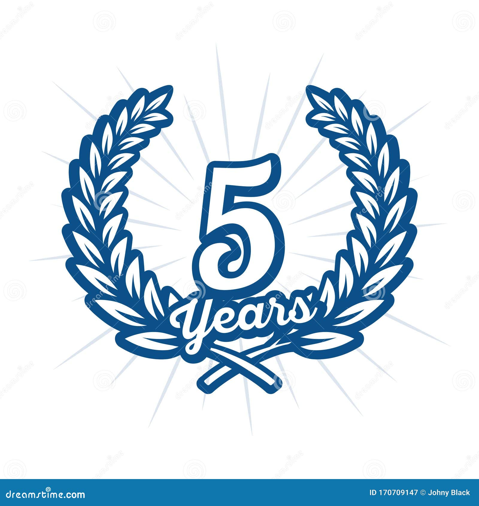 5 Years Anniversary Celebration Design Template. 5th Anniversary Logo ...