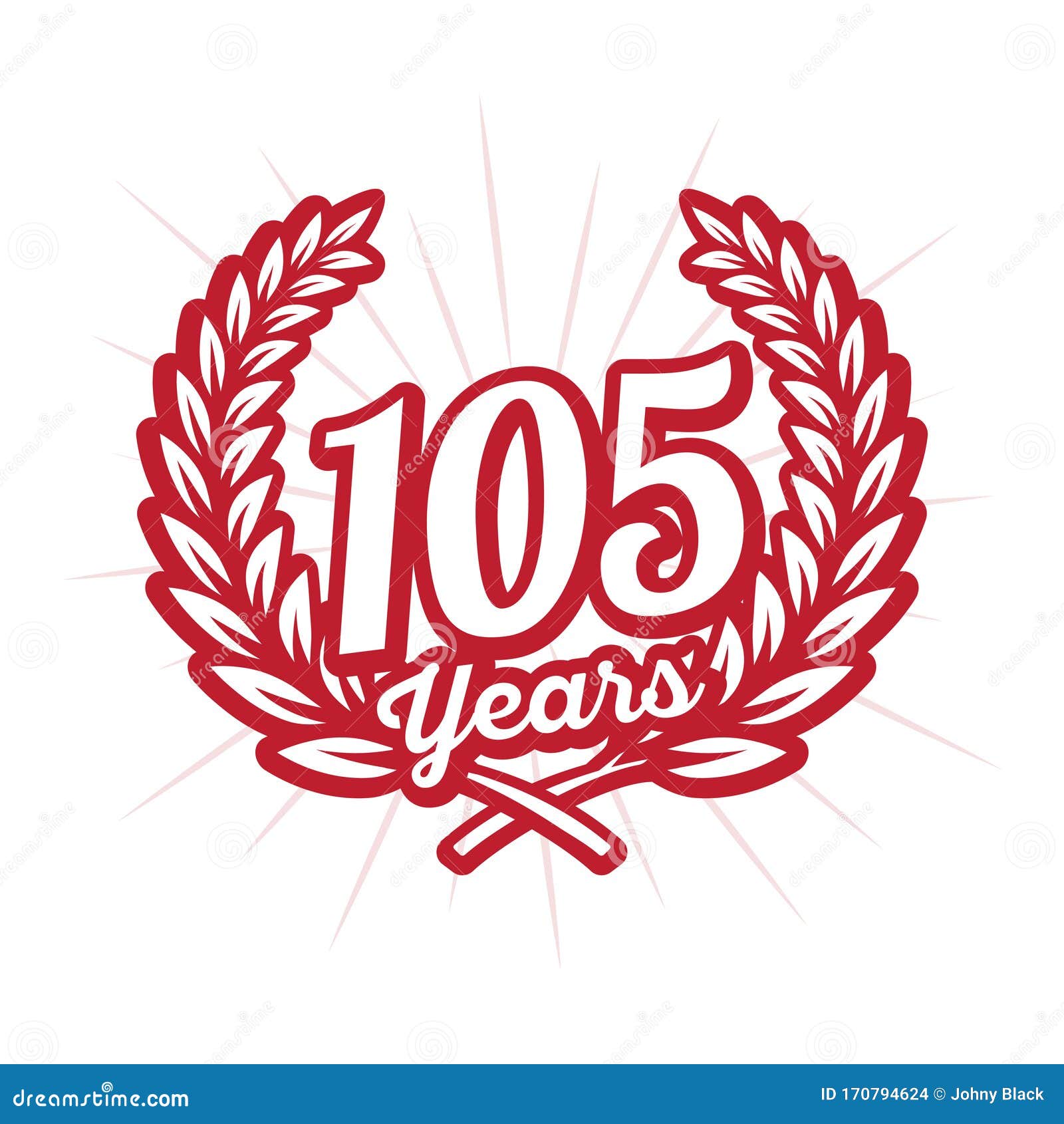 105 Years Anniversary Celebration Design Template. 105th Anniversary ...