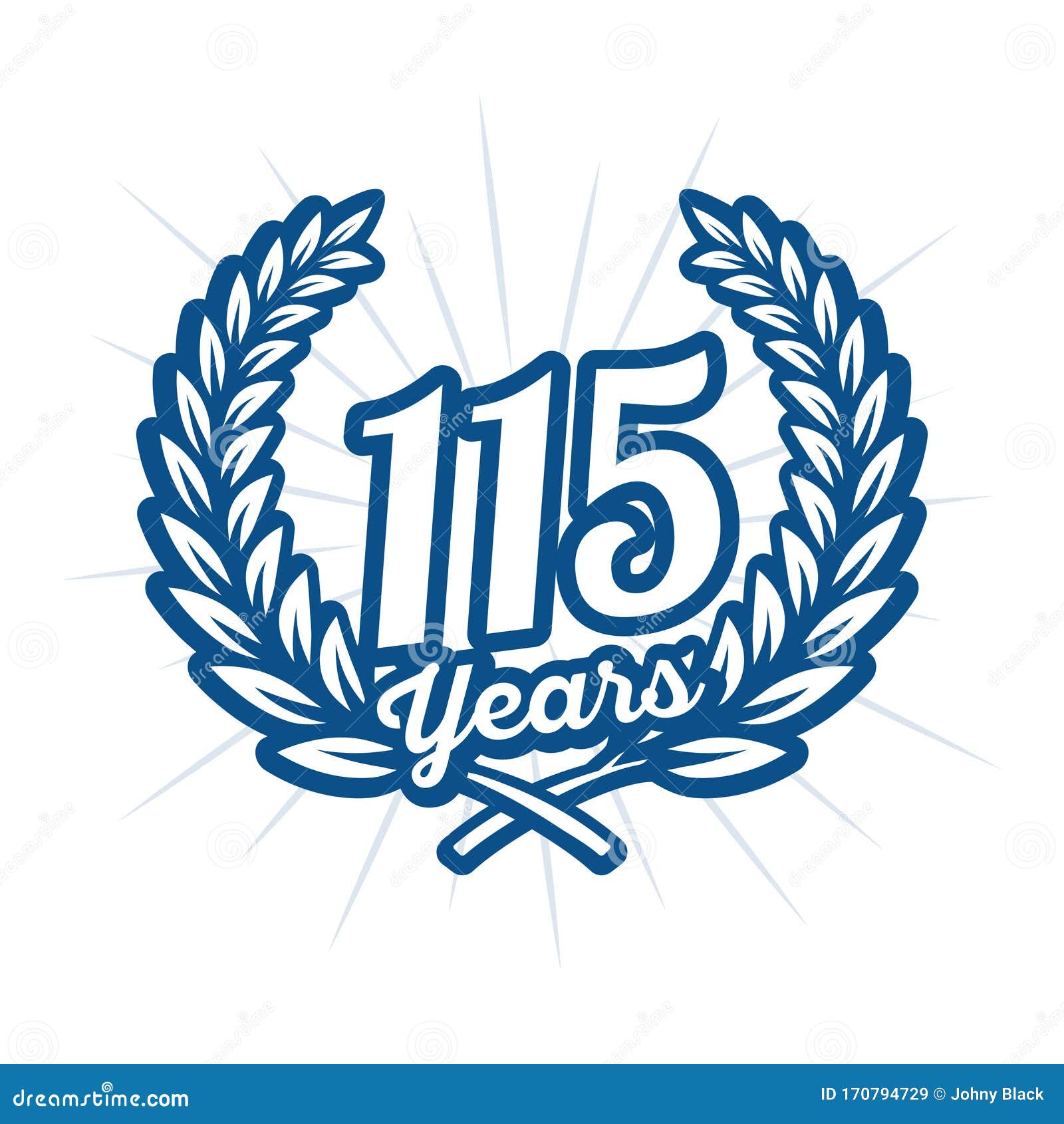 115 Years Anniversary Celebration Design Template. 115th Anniversary ...