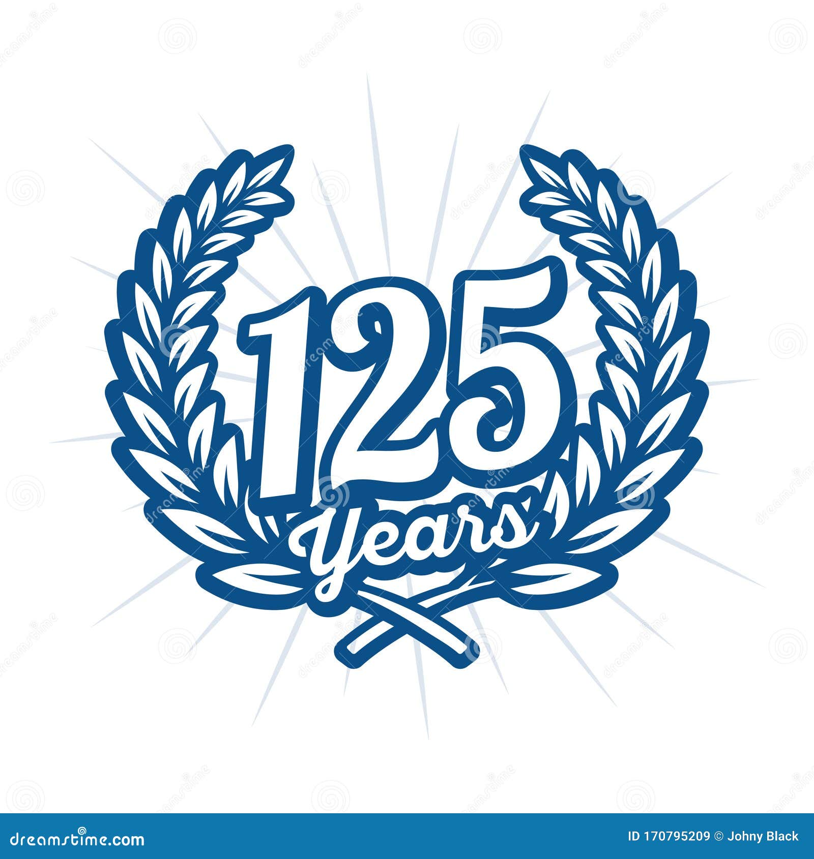 125 Years Anniversary Celebration Design Template. 125th Anniversary ...