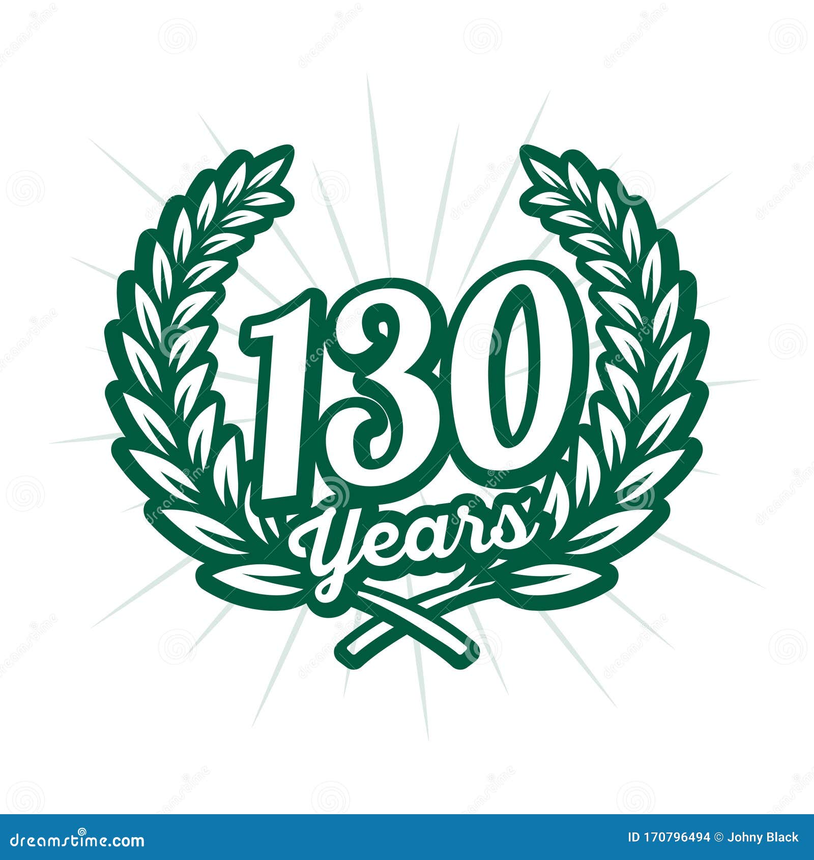 130 Years Anniversary Celebration Design Template. 130th Anniversary ...