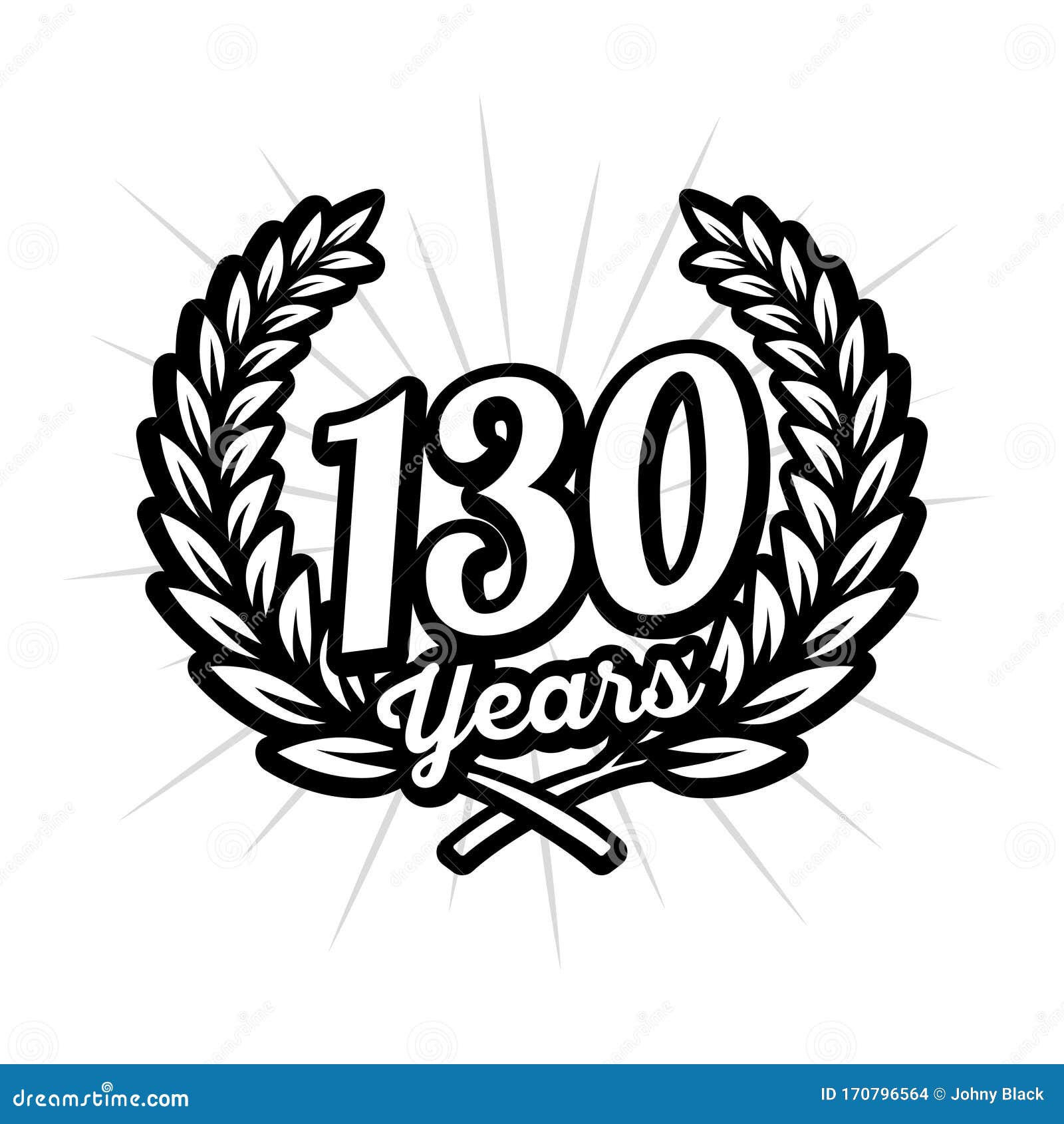 130 Years Anniversary Celebration Design Template. 130th Anniversary ...