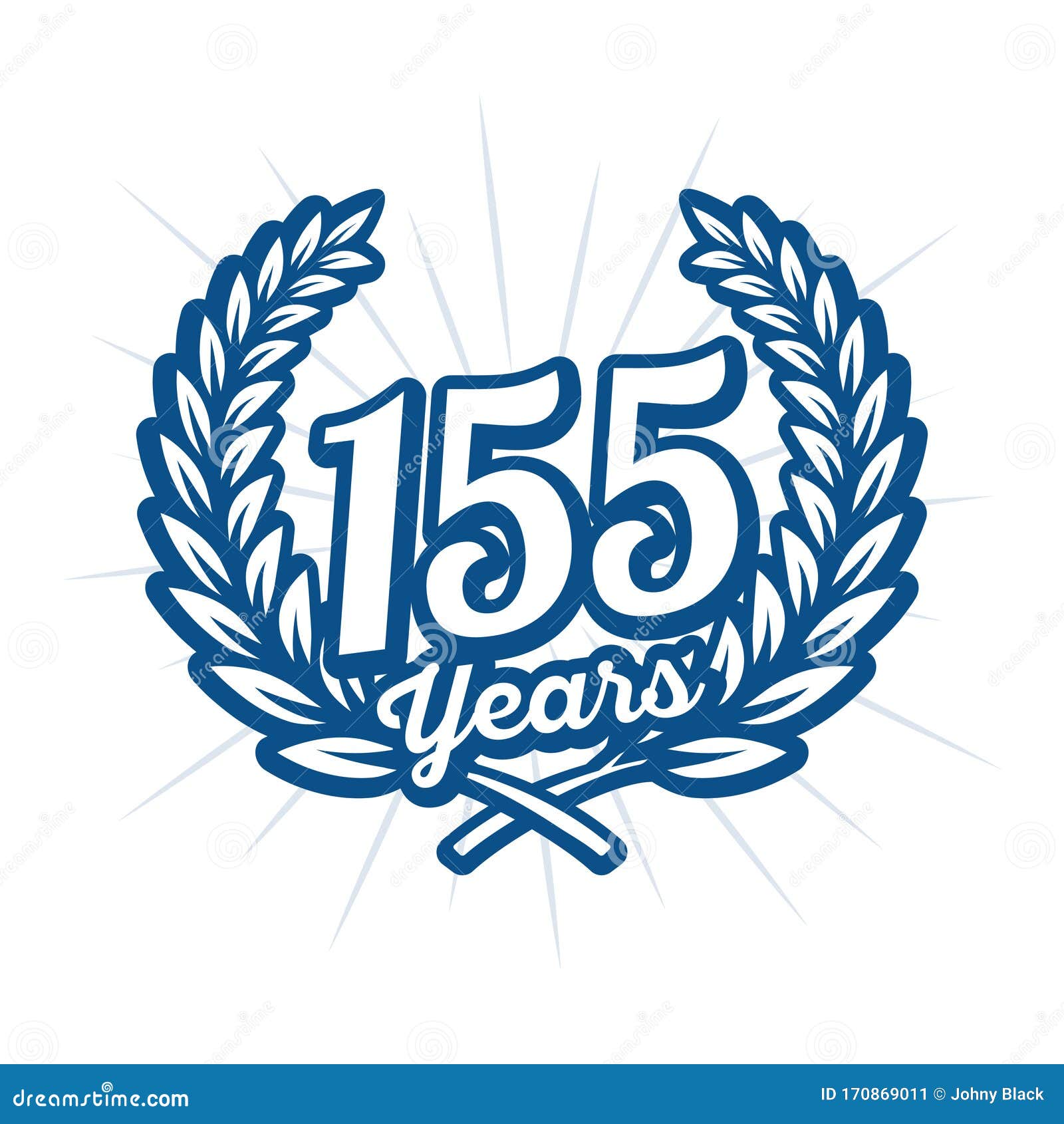 155 Years Anniversary Celebration Design Template. 155th Anniversary ...
