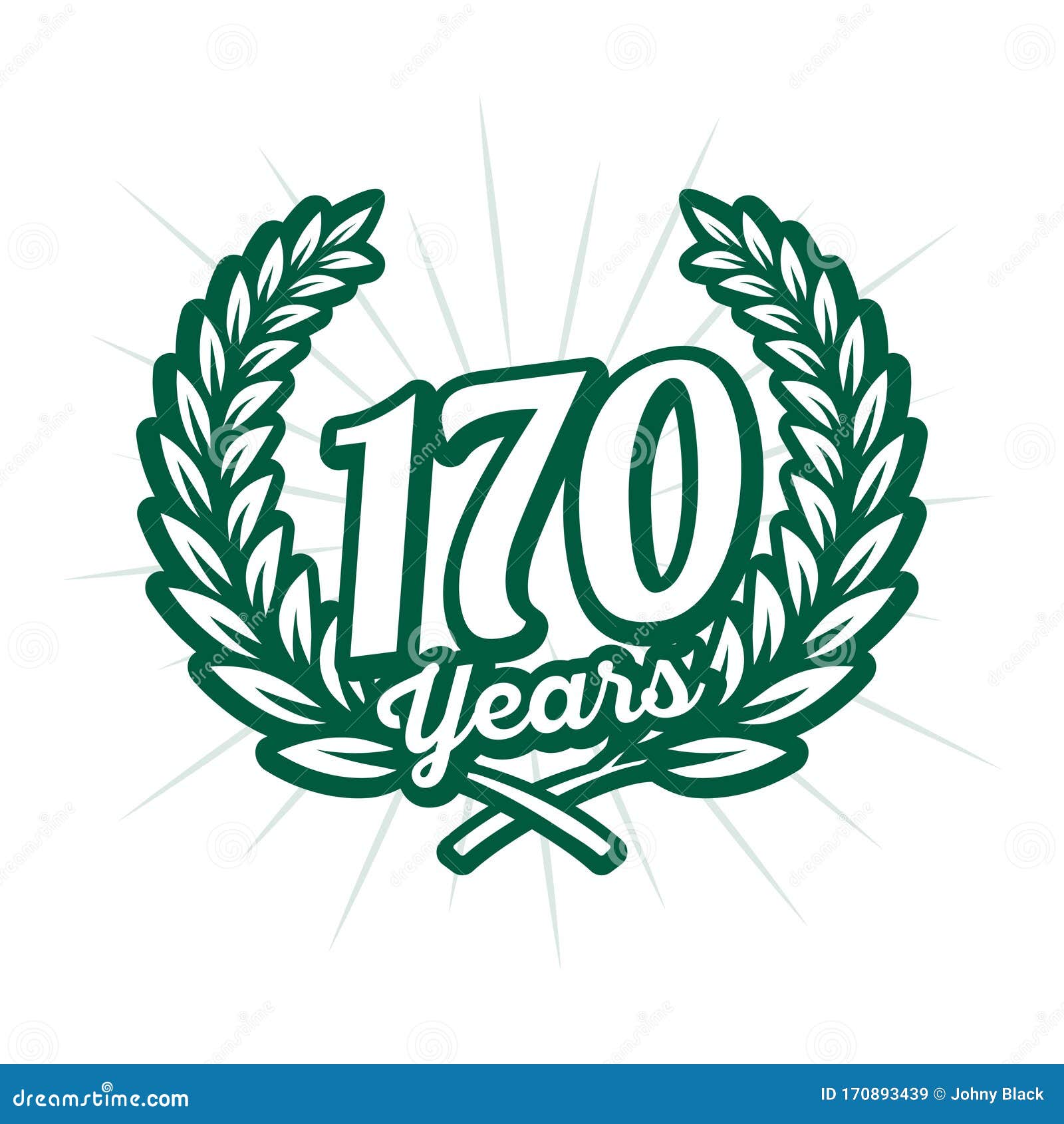 170 Years Anniversary Celebration Design Template. 170th Anniversary ...