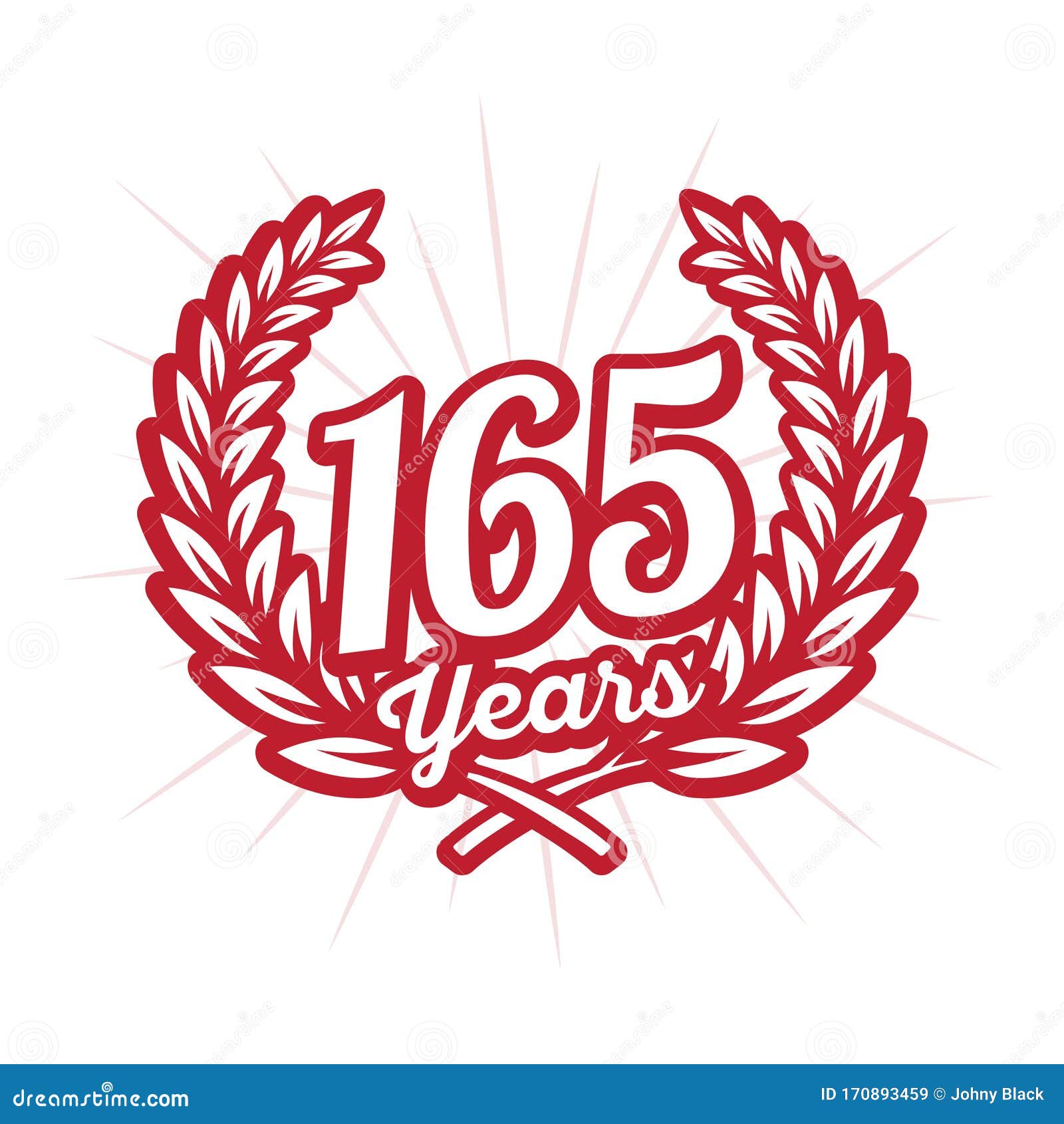165 Years Anniversary Celebration Design Template. 165th Anniversary ...