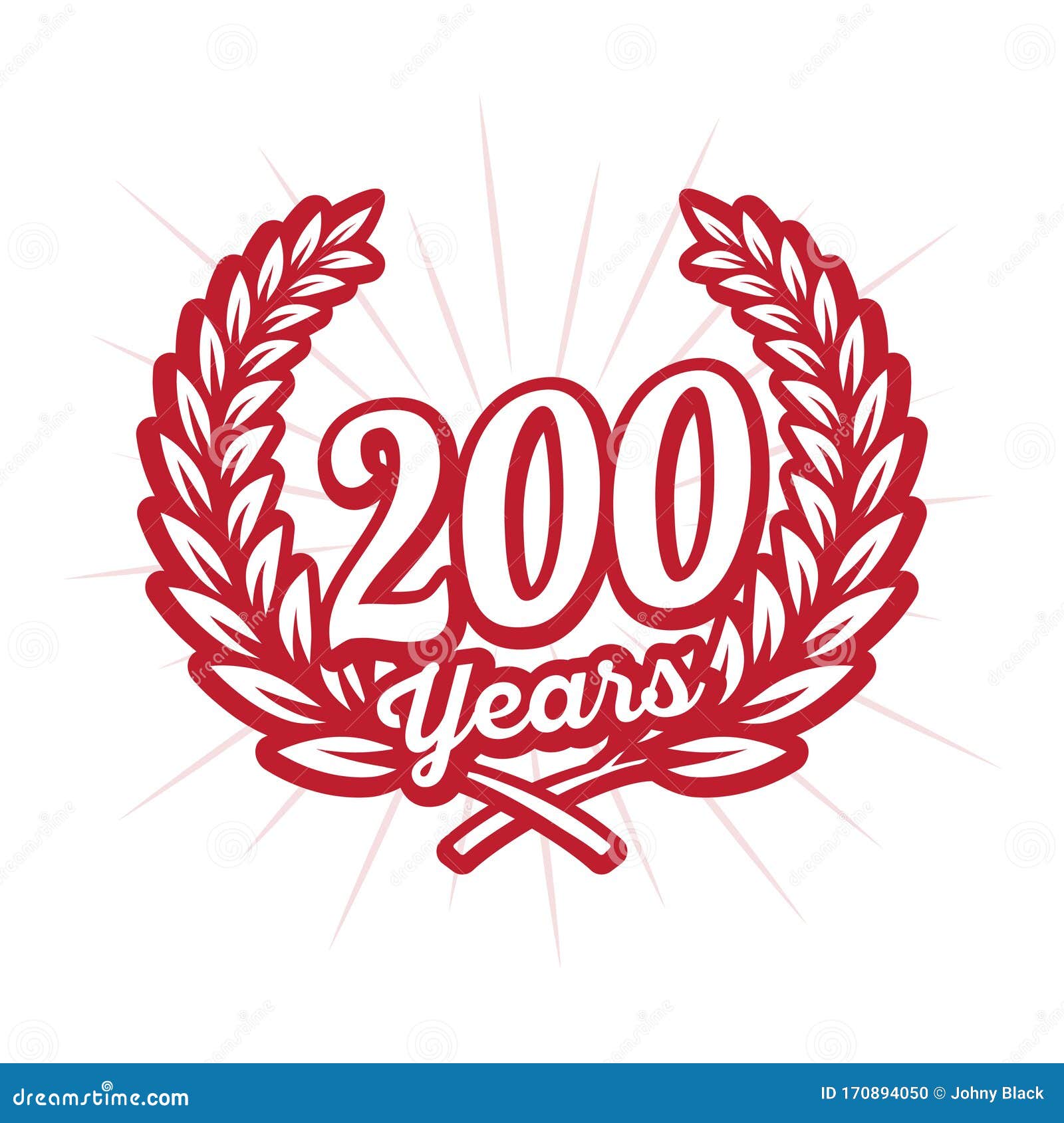 200 Years Anniversary Celebration Design Template. 200th Anniversary ...